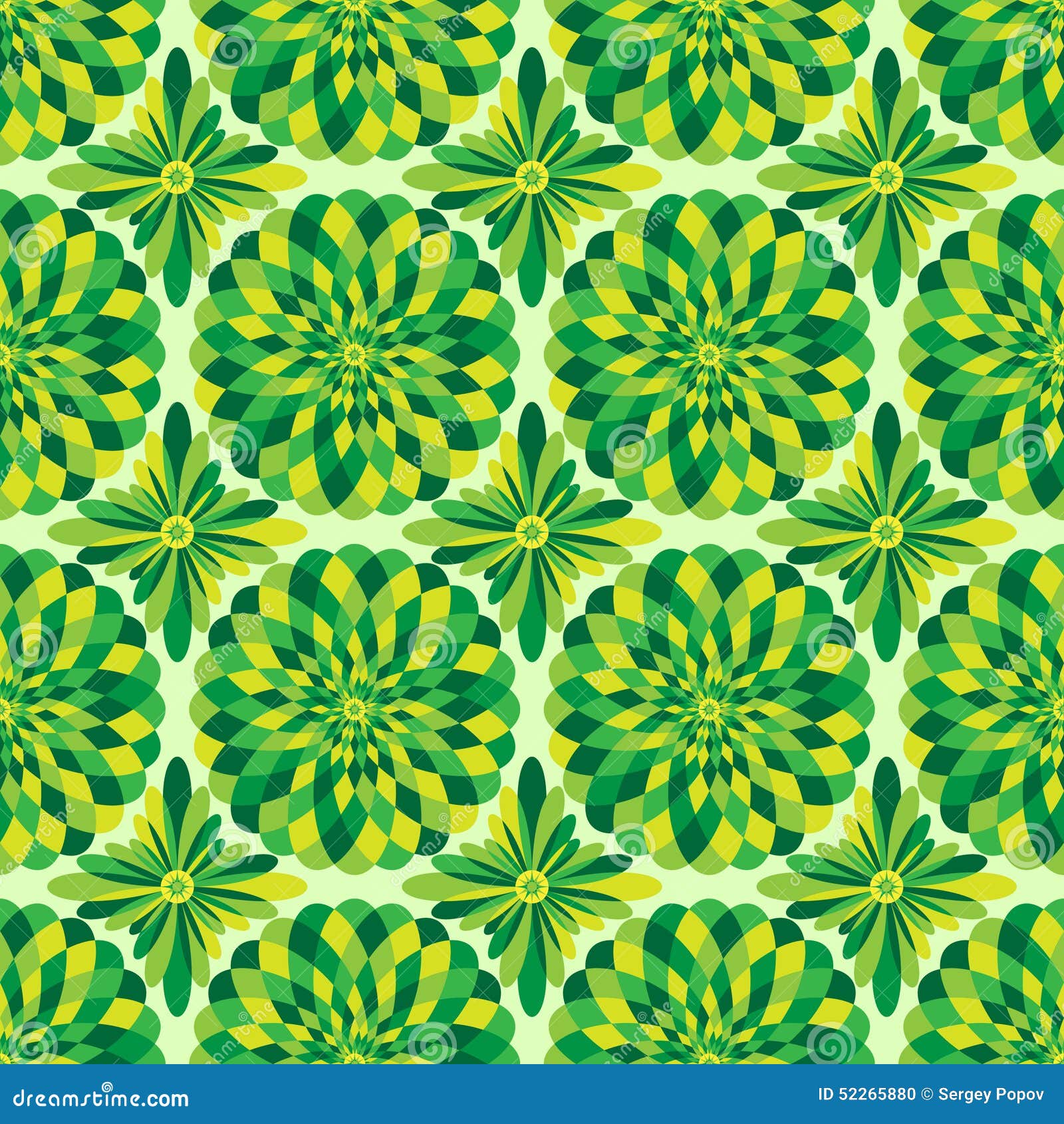 Vector Abstract Seamless Green Pattern Stock Vector - Illustration of ...