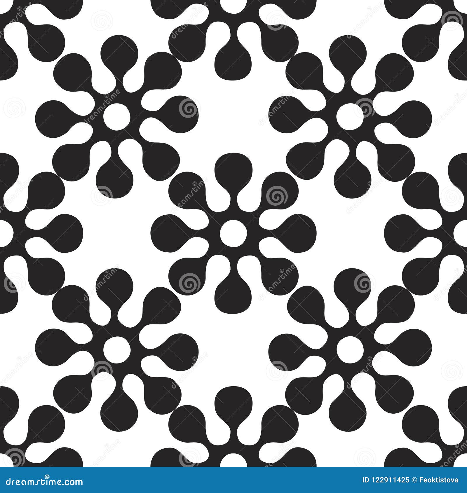 Vector Abstract Seamless Patchwork Pattern With Geometric And Floral