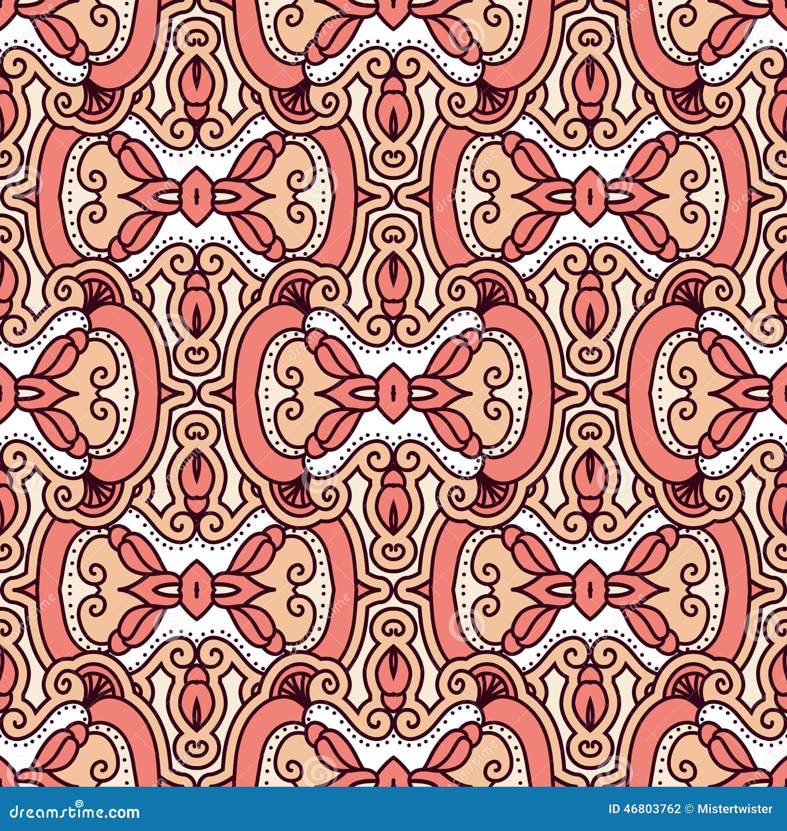 Vector Abstract Seamless Pattern. Feminine Stock Vector - Illustration ...