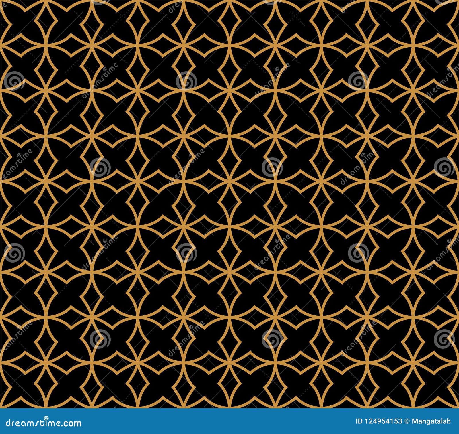 Vector Abstract Seamless Pattern. Geometric Classical Background. Retro ...