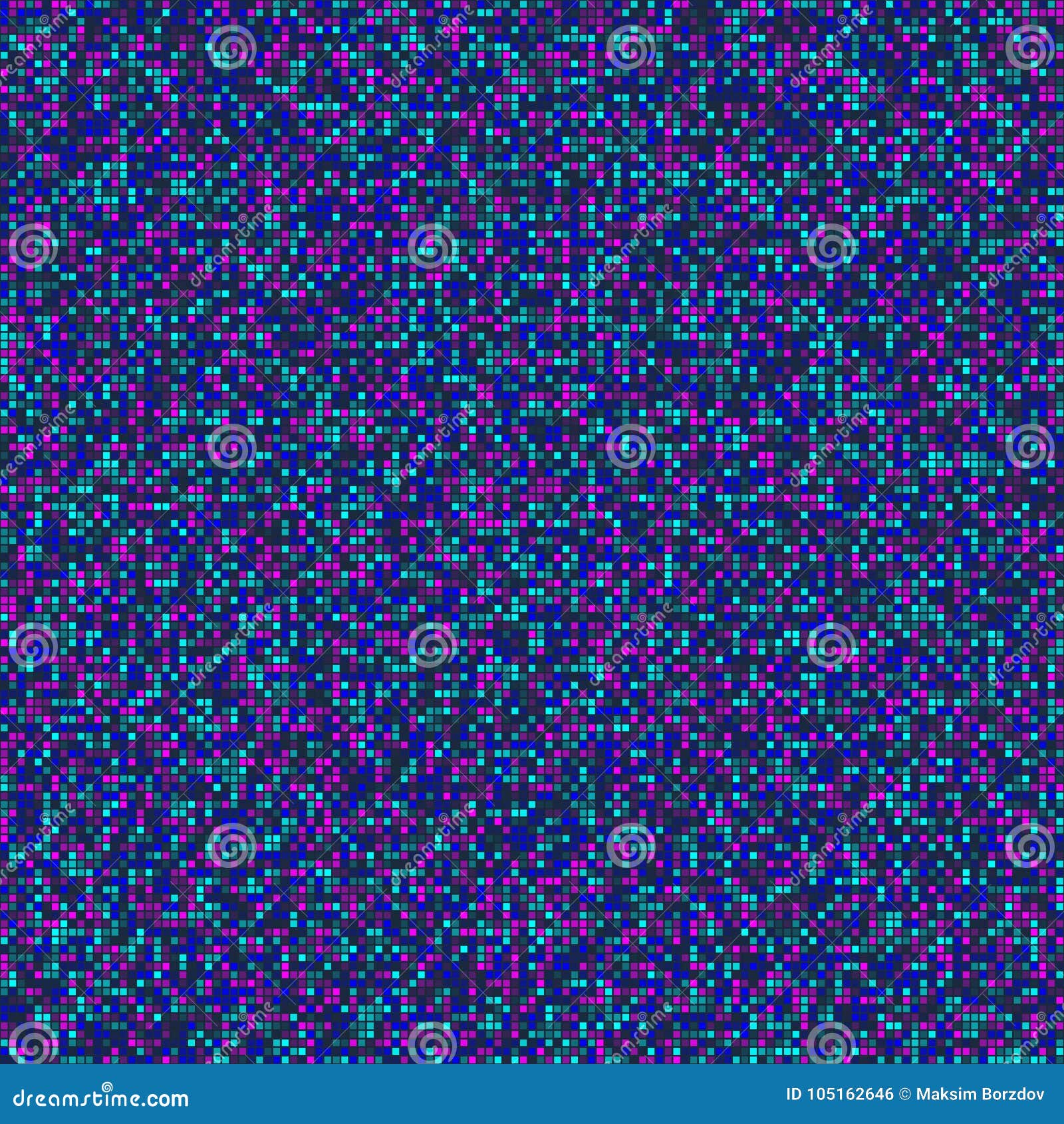 Vector Abstract Seamless Pattern with Glitch Effect. Stock Vector ...