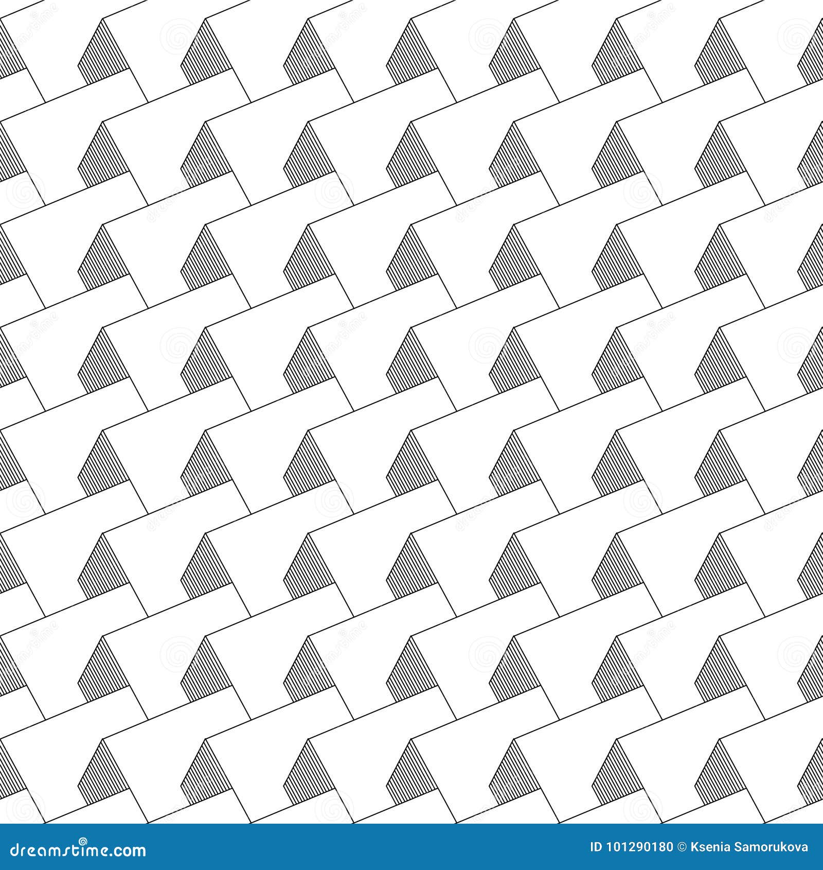 Vector Abstract Seamless Pattern - Linear Background Stock Vector ...