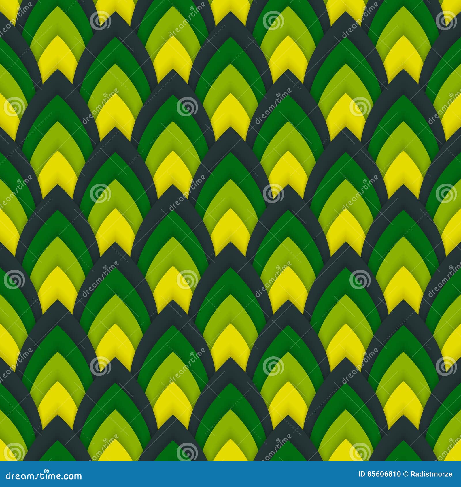 Vector Abstract Seamless Pattern with Pointed Ovals Stock Vector ...