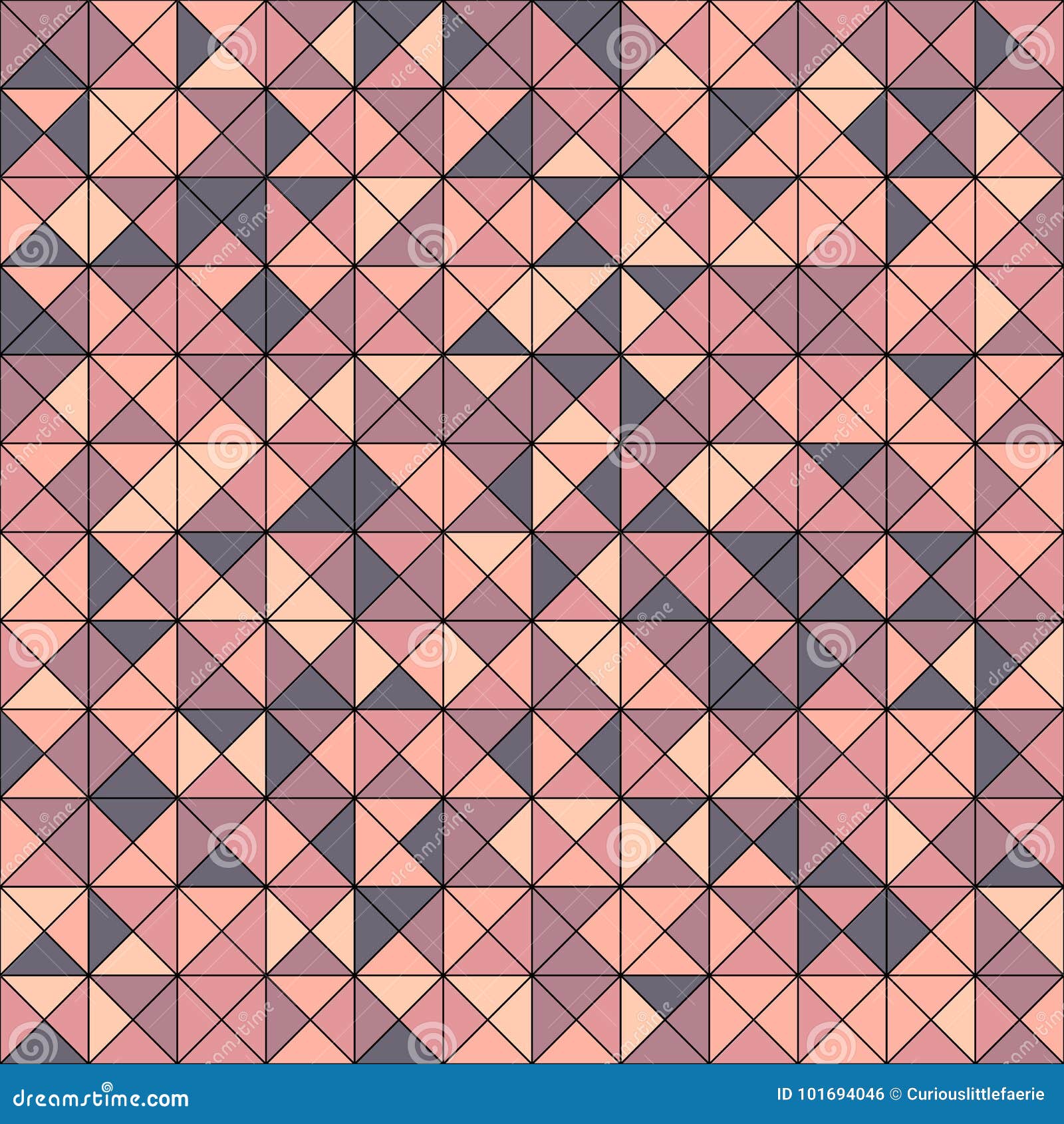 Vector Abstract Seamless Pattern with Randomly Colored Triangles Stock ...