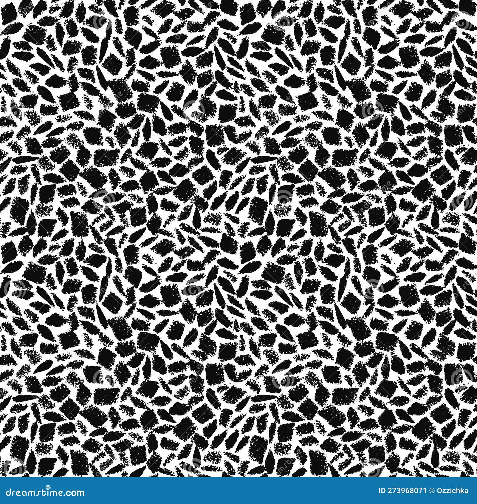 Vector Abstract Seamless Pattern with Textured Hand Drawn Strokes. Ink ...