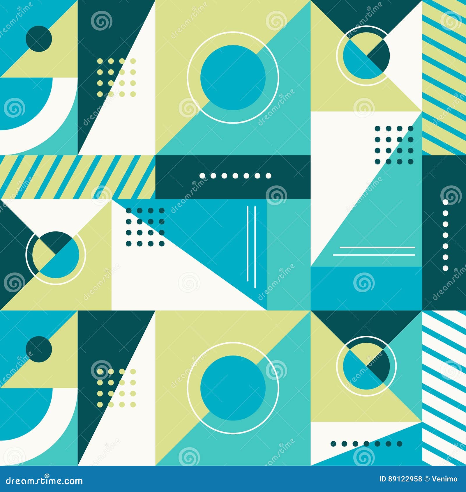 Vector Abstract Seamless Pattern in Trendy Modern Minimal Style Stock ...