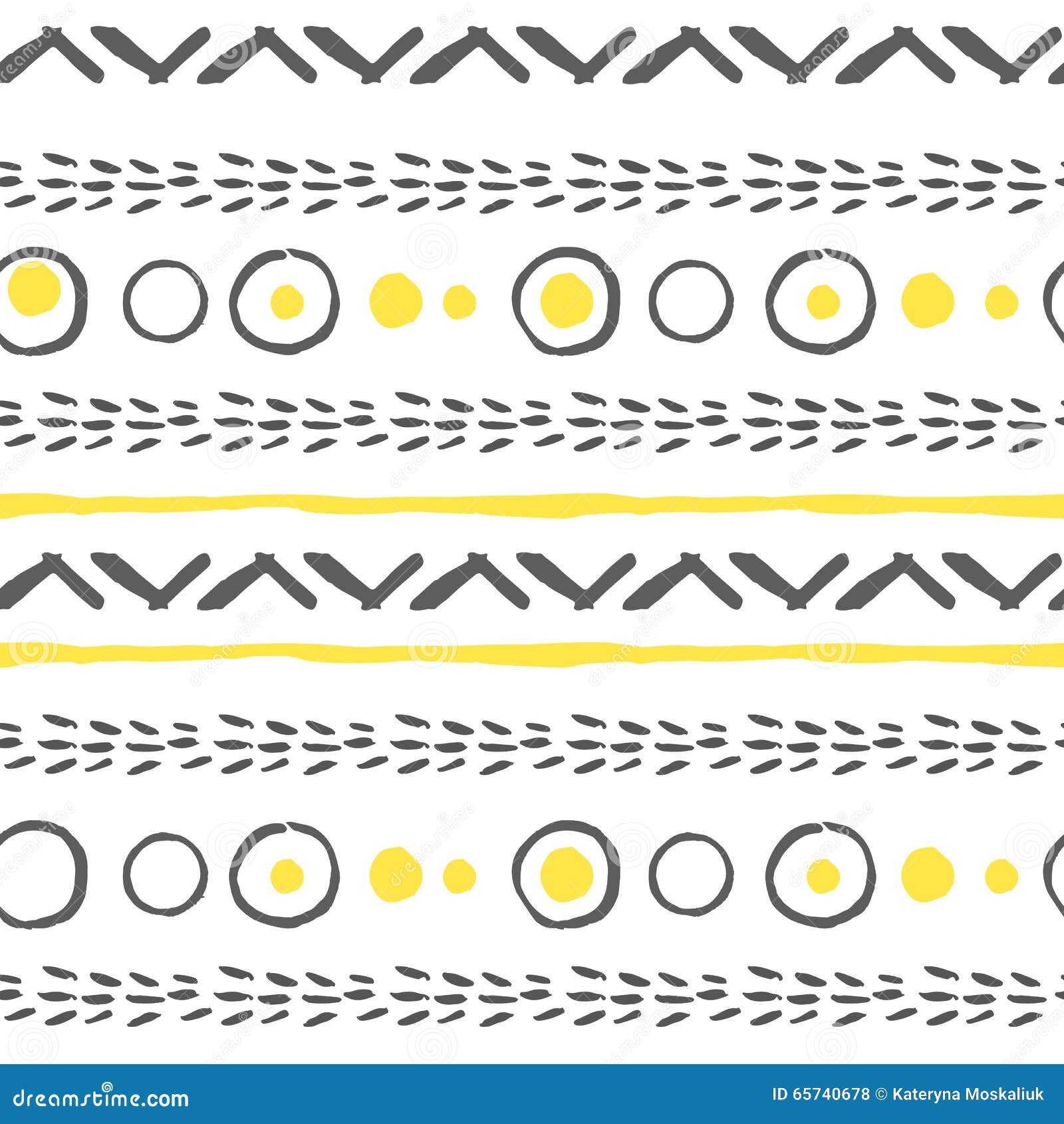 Vector Abstract Seamless Patterns in Yellow, White and Black Stock ...