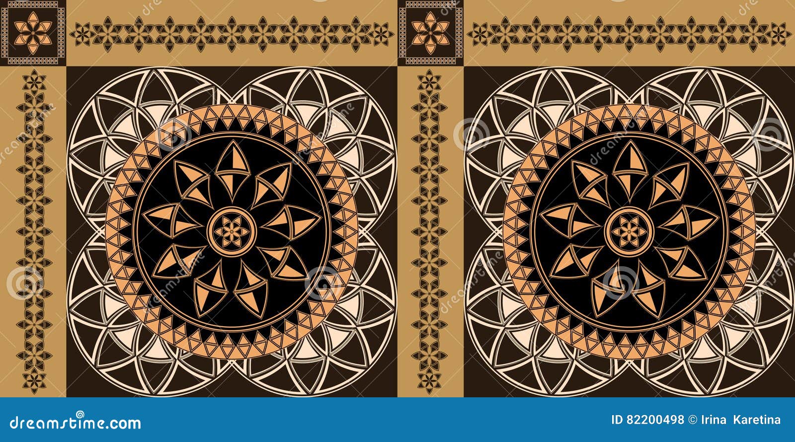 Vector Abstract Seamless Tiled Pattern Stock Vector - Illustration of ...