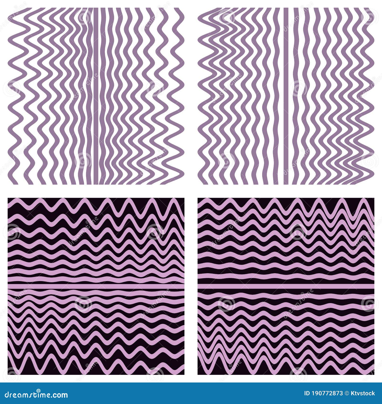 Vector Set with Rhythmic Lines Backgrounds. Stock Vector - Illustration ...