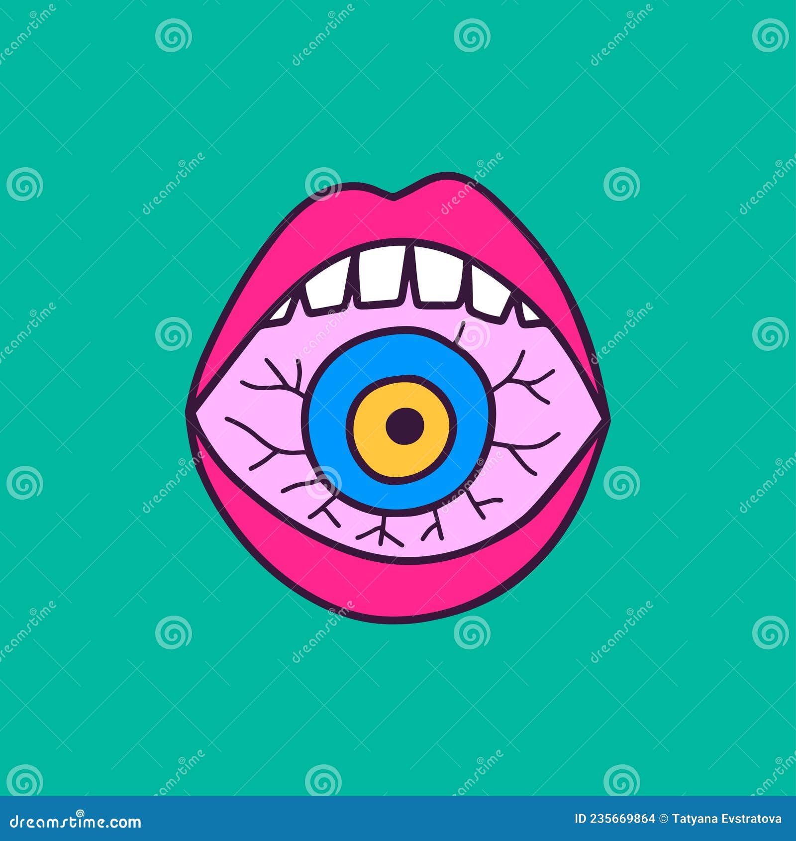 Vector Abstract Shapes. Psychedelic Style. Colored Illustration Cartoon ...