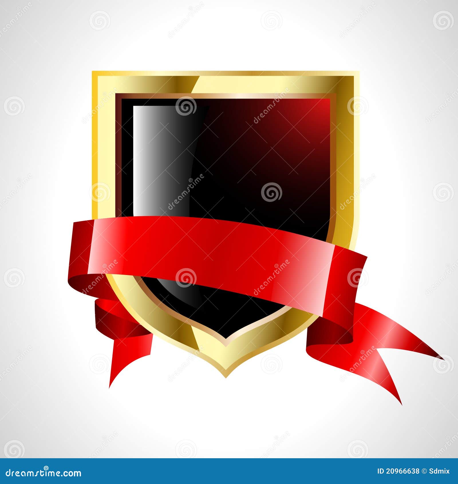 The Vector Abstract Shield with Tape Stock Vector - Illustration of ...
