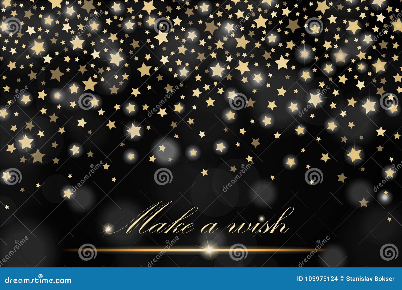 Vector Abstract Shining Falling Stars on Black Ambient Background ...