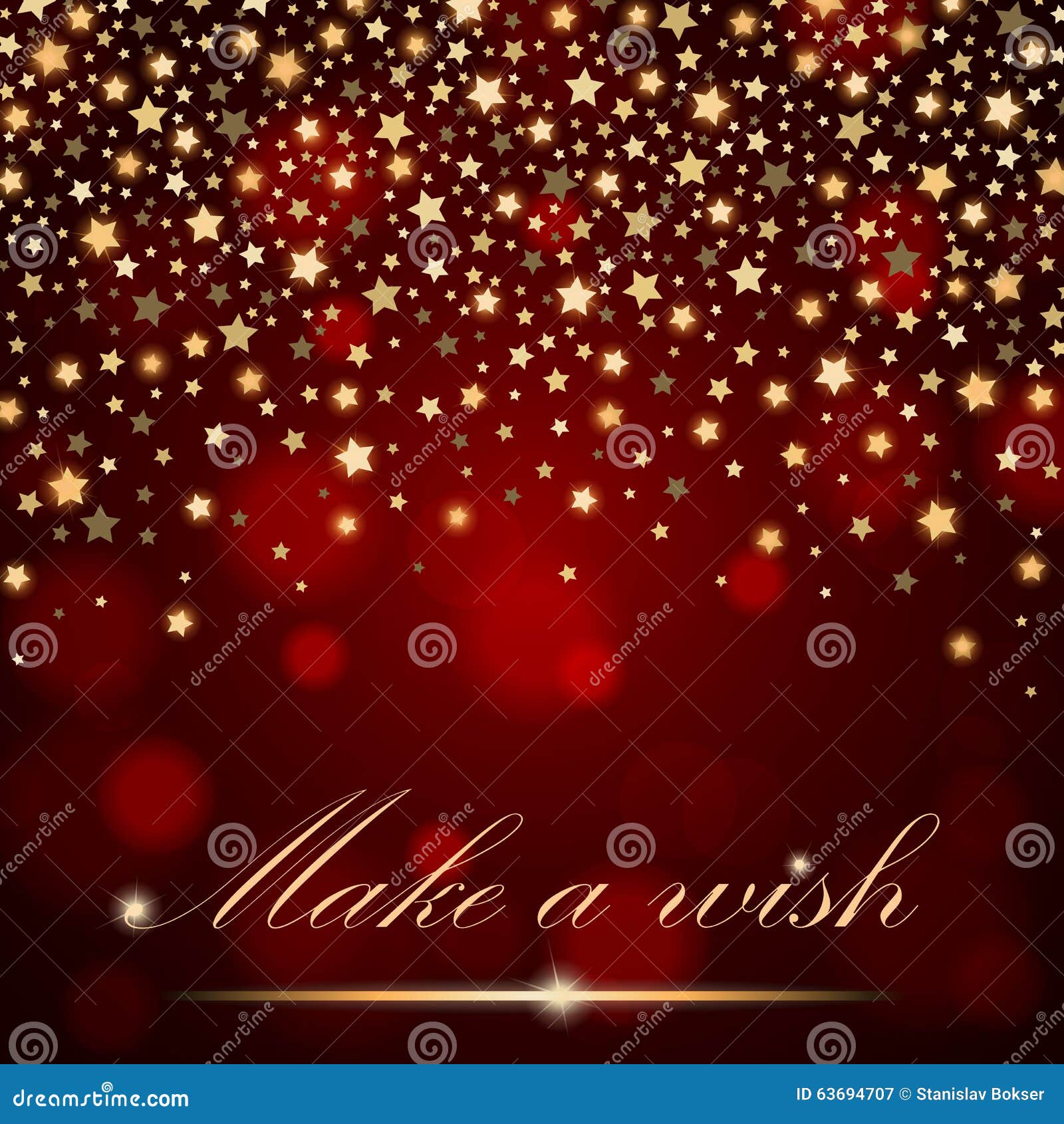 Vector Abstract Shining Falling Stars on Red Ambient Blurred Background ...