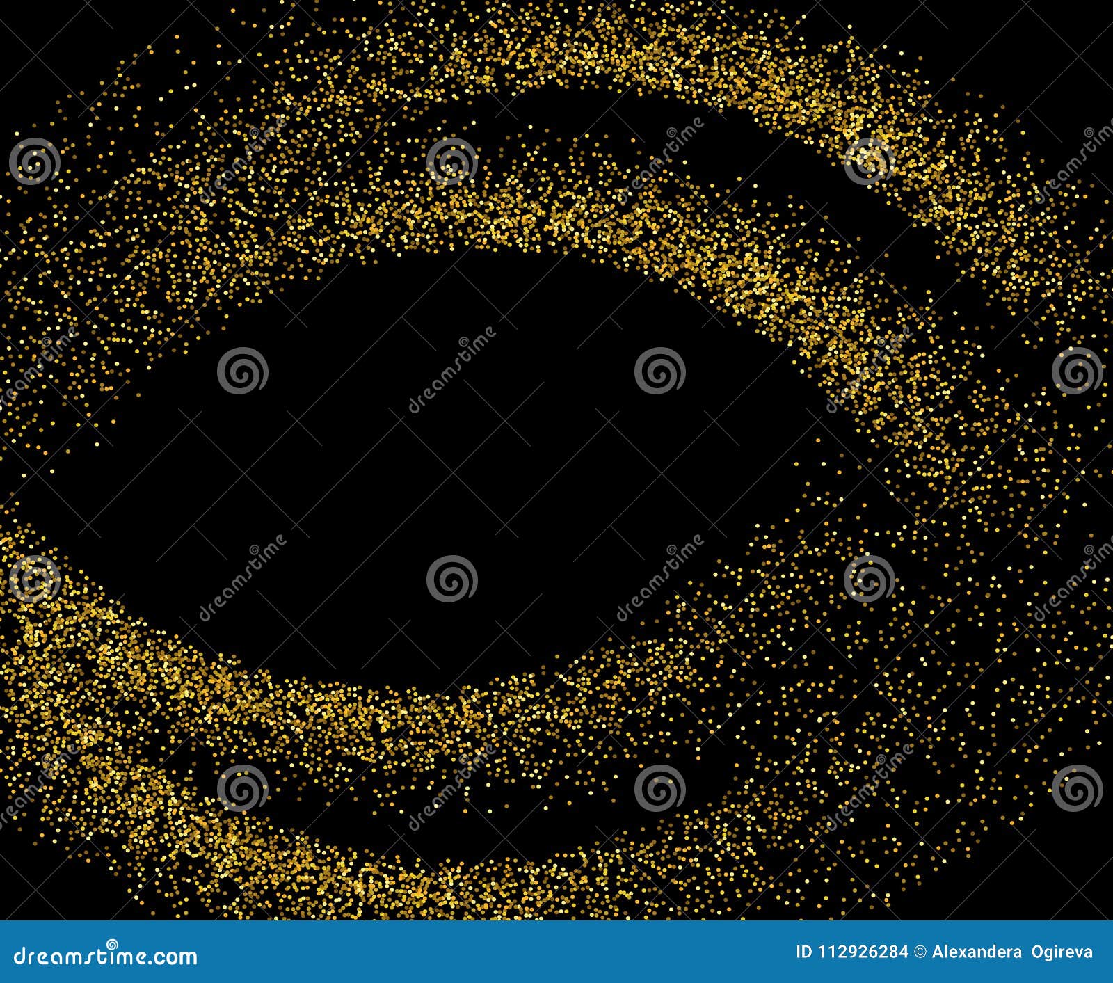 Vector Abstract Shiny Color Gold Wave Design Element with Glitter ...