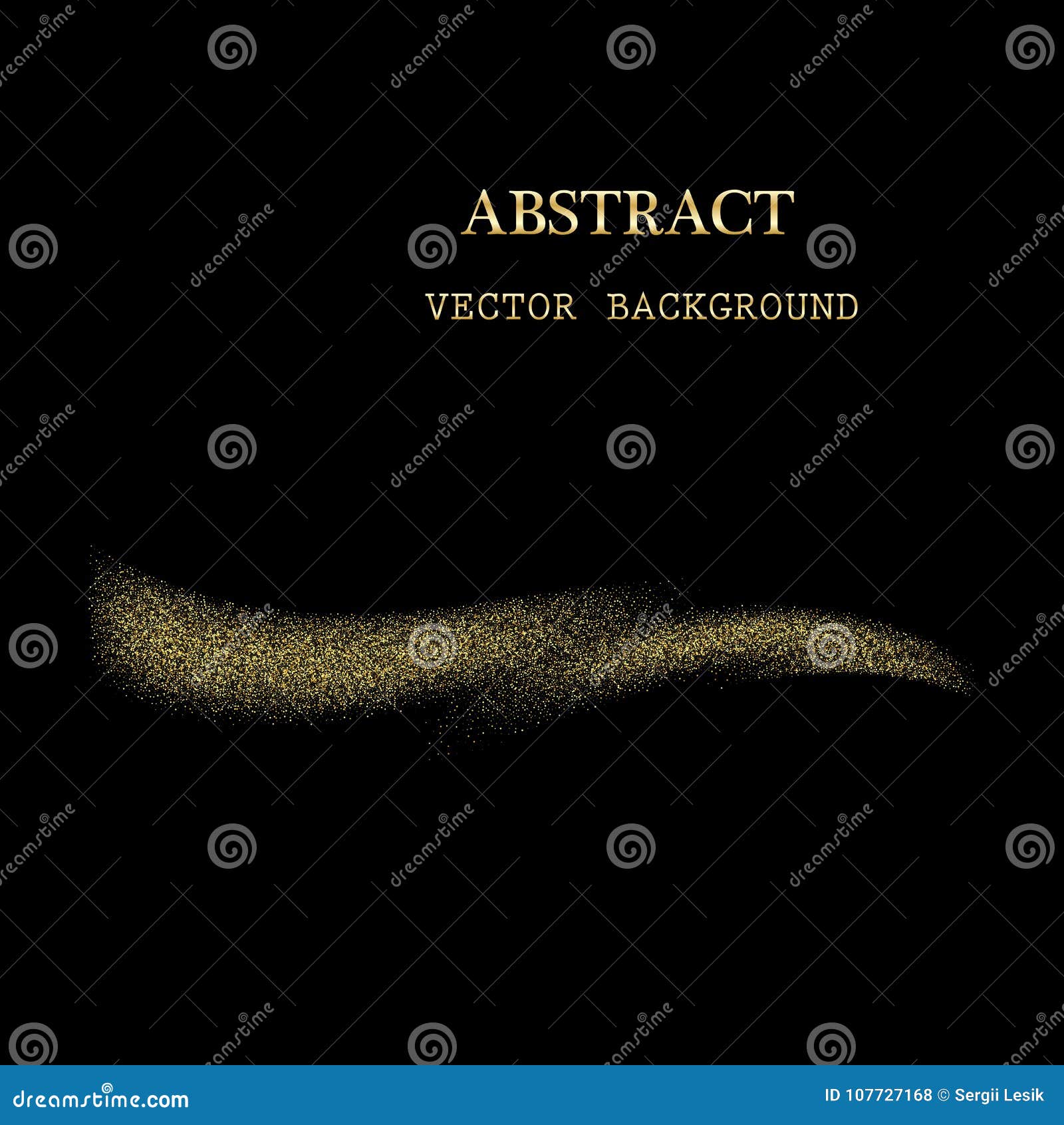Vector Abstract Shiny Color Gold Wave Design Element with Glitter ...