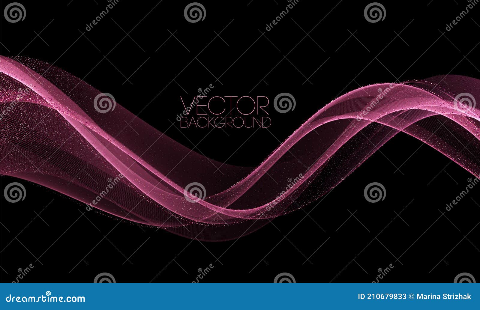 Abstract Shiny Color Rose Gold Wave Design Element with Glitter Effect ...