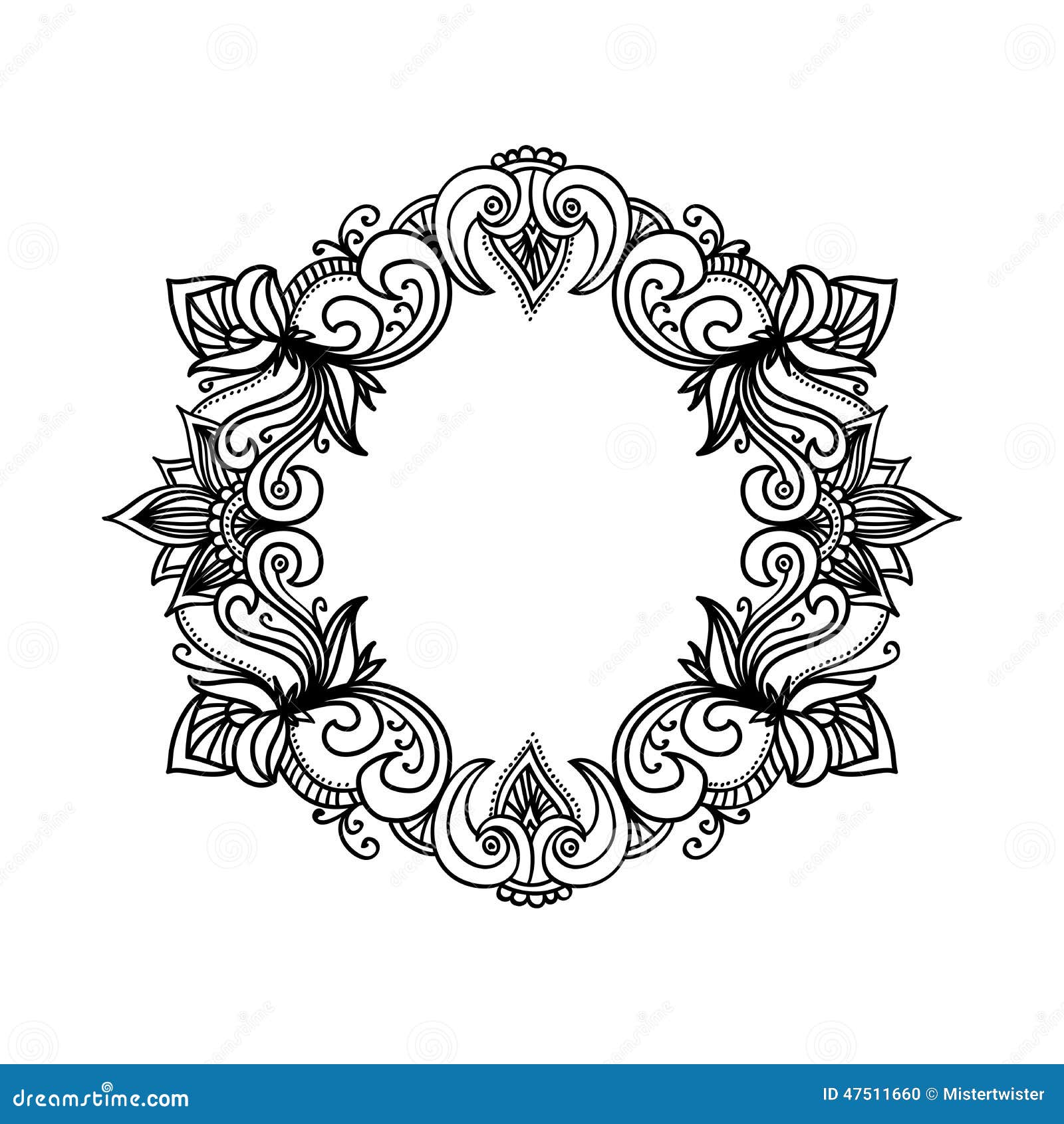 Vector Abstract Sier Decoratief Kader, Hand Vector Illustratie ...