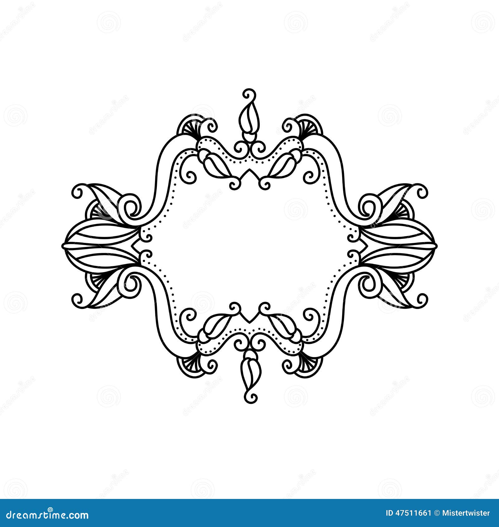 Vector Abstract Sier Decoratief Kader, Hand Vector Illustratie ...