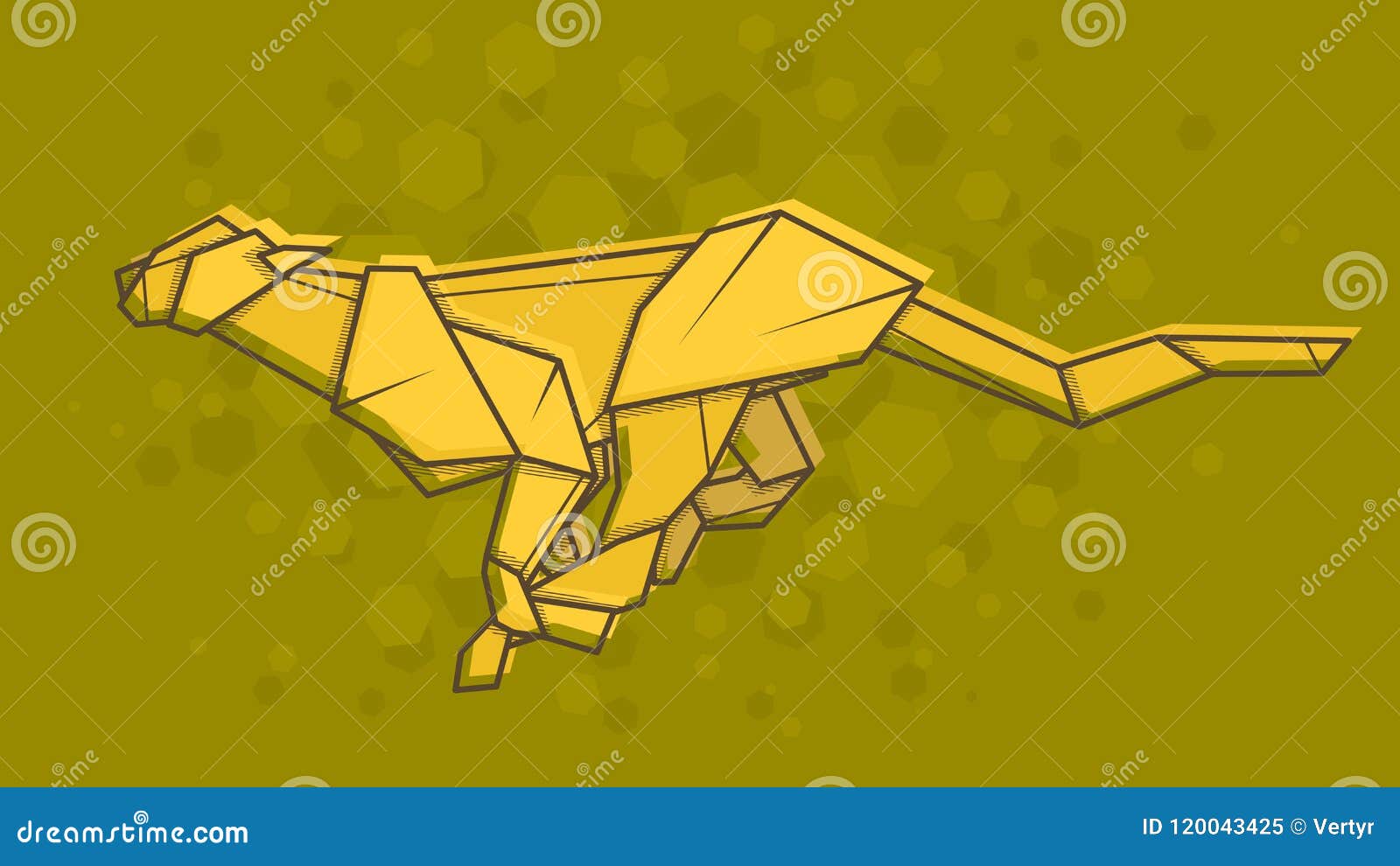 Vector Abstract Illustration Cheetah. Stock Vector - Illustration of ...