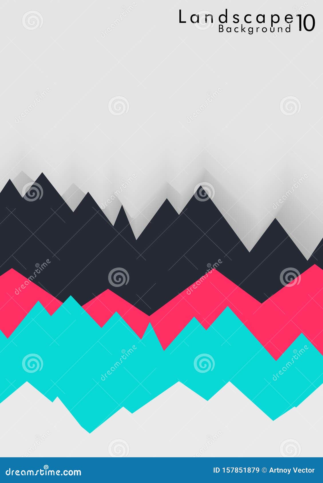 Vector Abstract Simple Landscape Background Stock Vector - Illustration ...