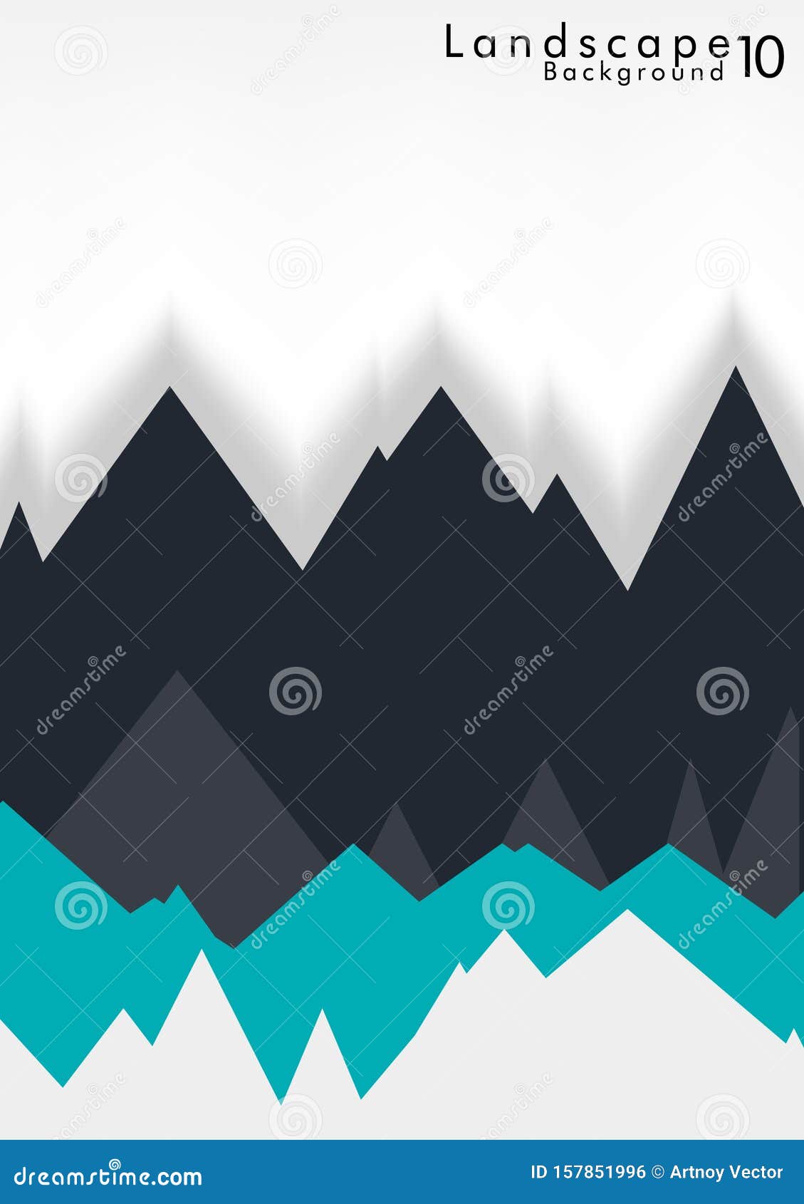 Vector Abstract Simple Landscape Background in Eps 10 Stock Vector ...