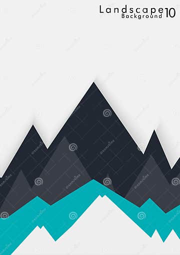 Vector Abstract Simple Landscape Background in Eps 10 Stock Vector ...