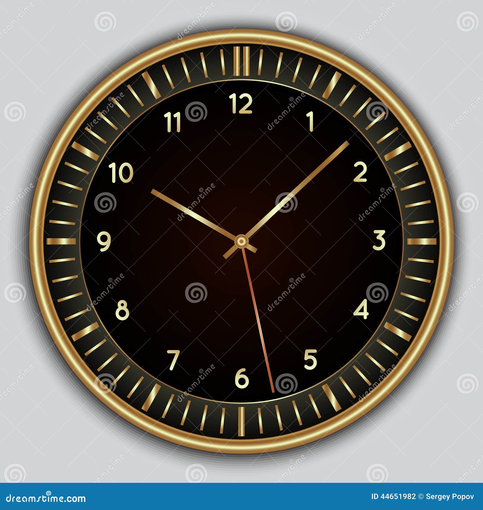 Vector Abstract Simple Round Clock Stock Vector - Illustration of ...