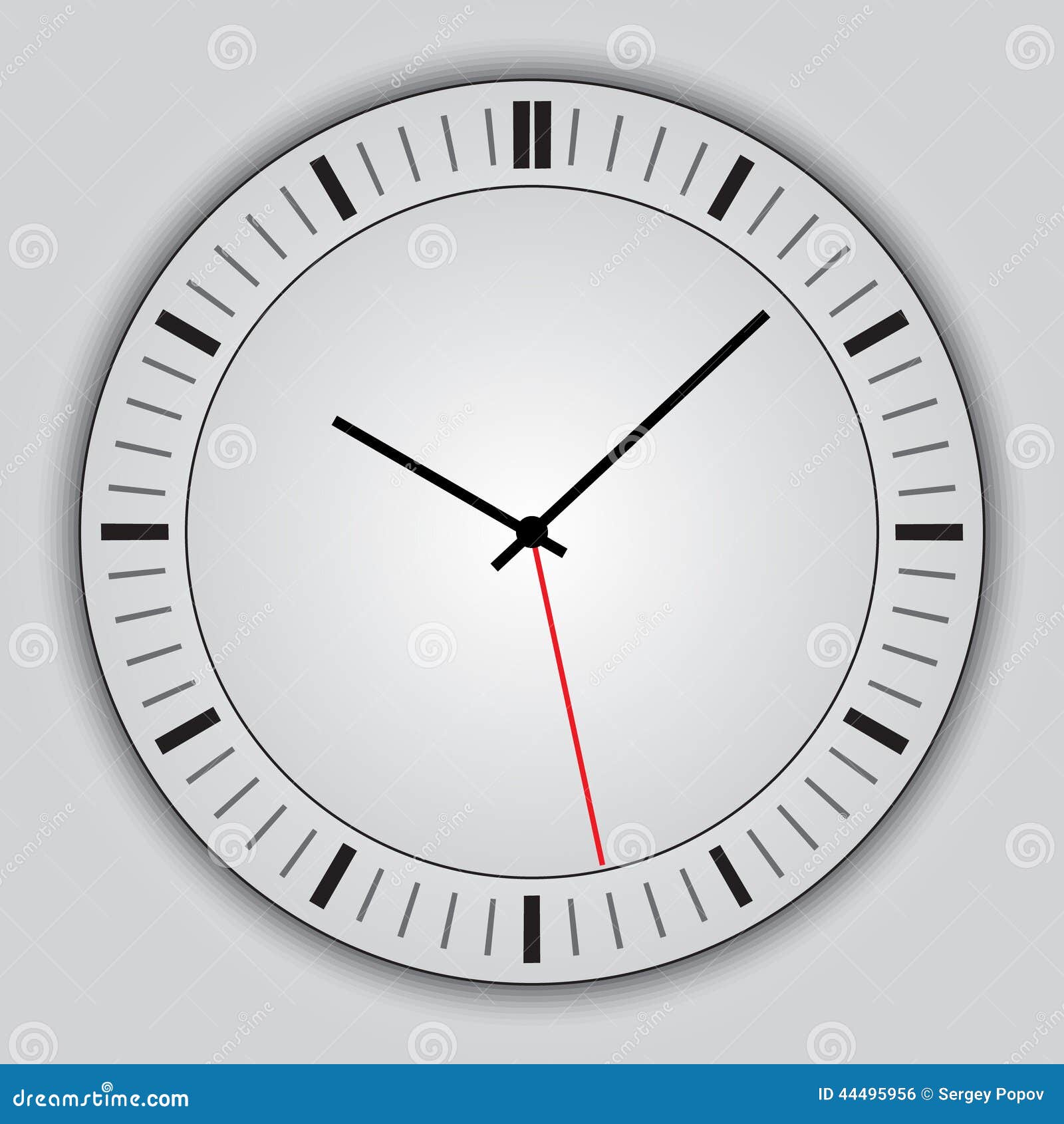 Vector Abstract Simple Round Clock Stock Vector - Illustration of ...