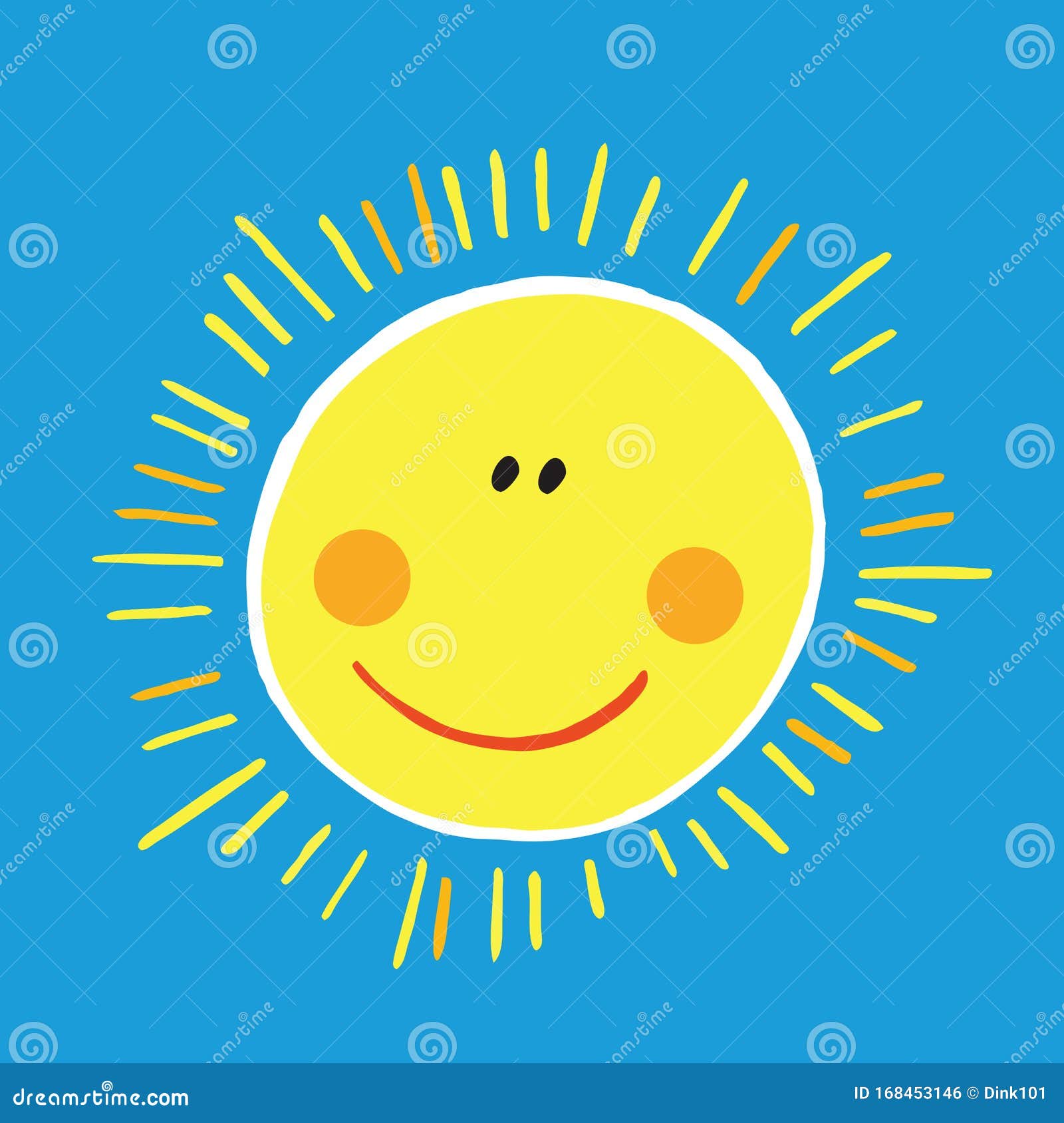 Abstract smiling sun stock vector. Illustration of graphics - 168453146