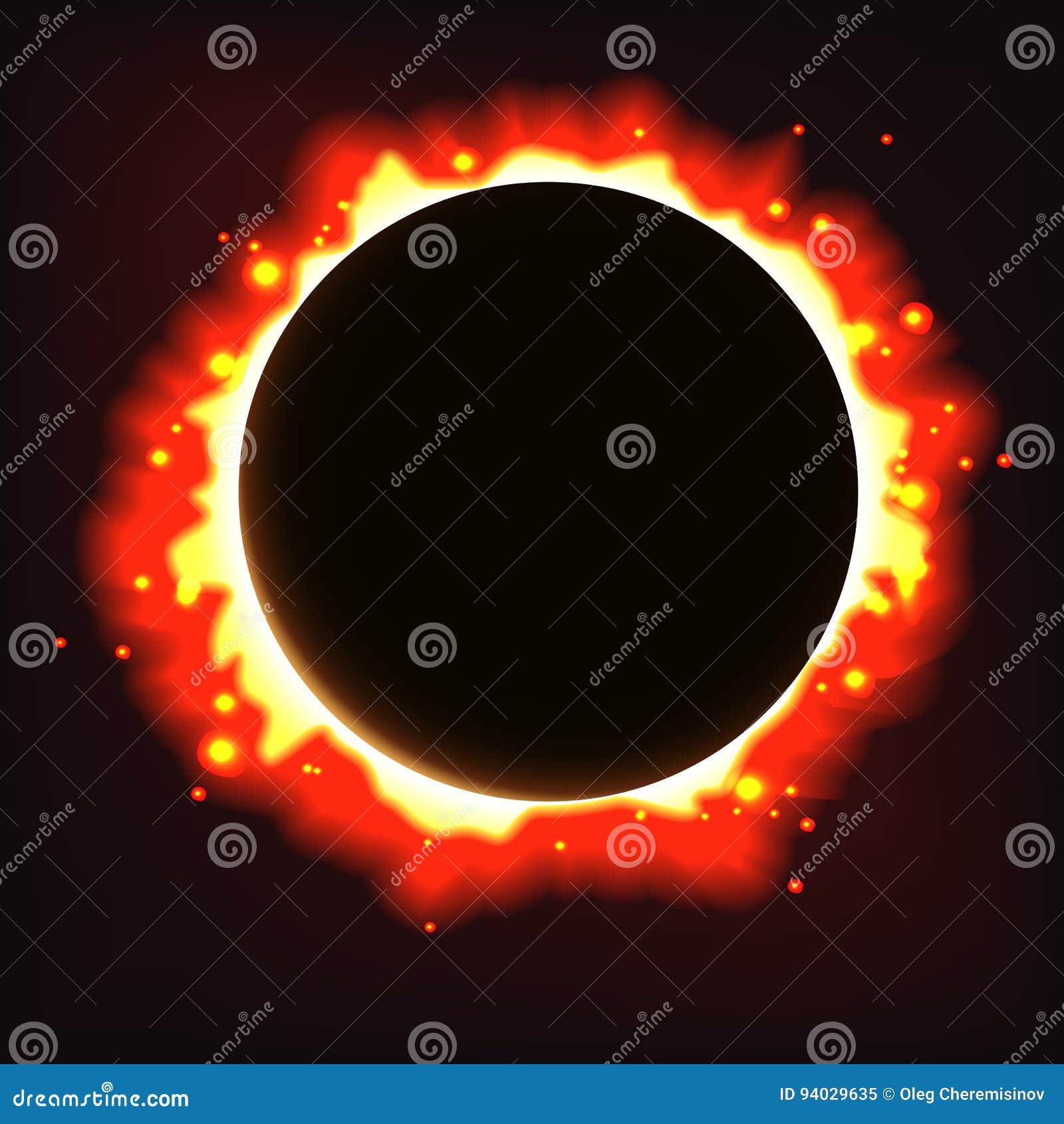 Vector Abstract Solar Eclipse Background. Stock Vector - Illustration ...