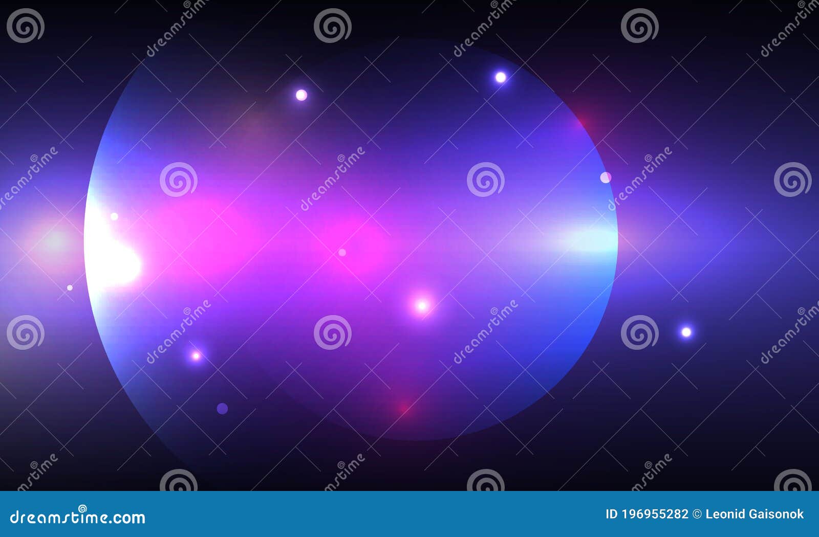 Vector Abstract Space Background with Bright Circles Stock Illustration ...