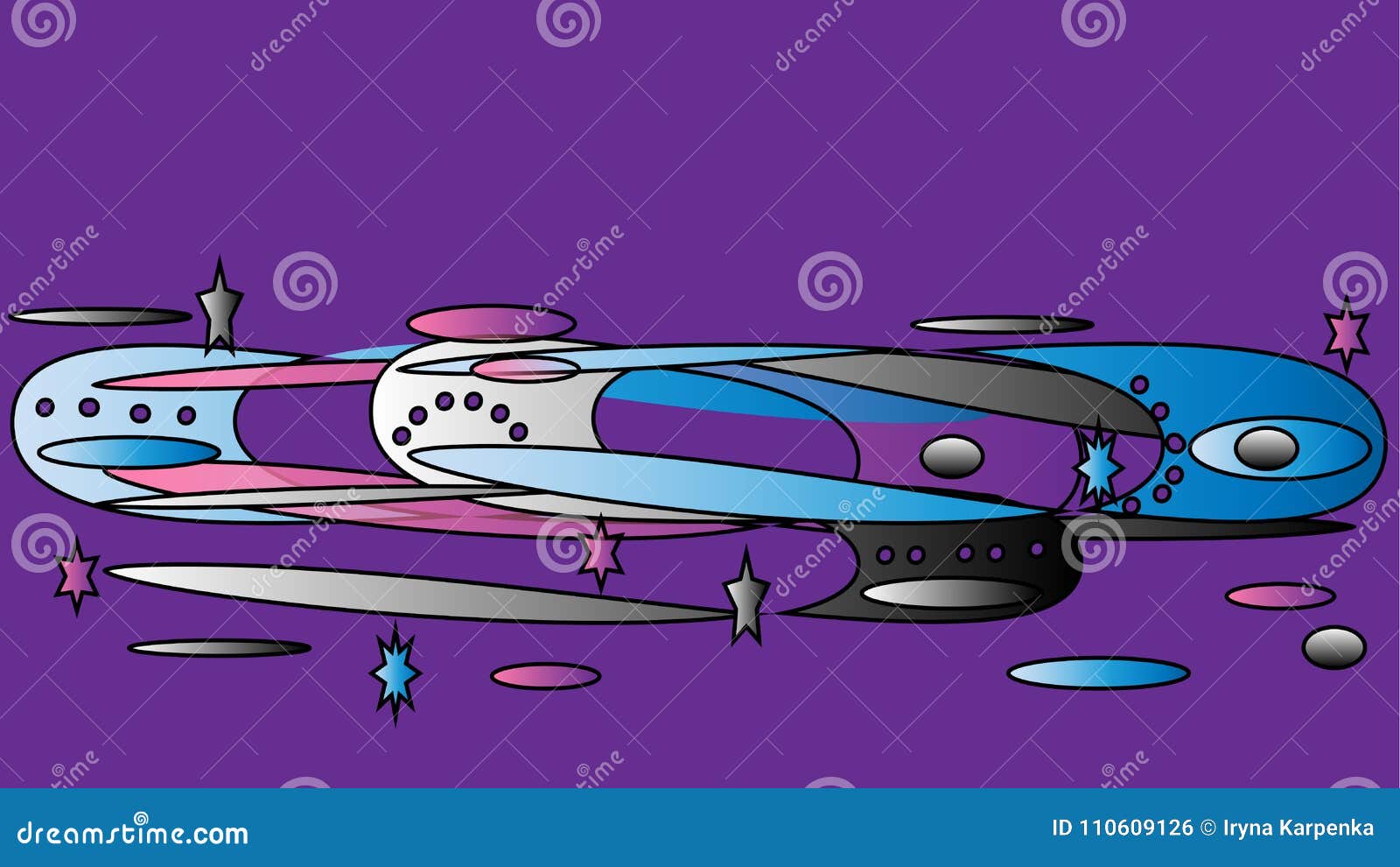 Vector Abstract Space Illustration. Galaxy, the Universe Stock Vector ...