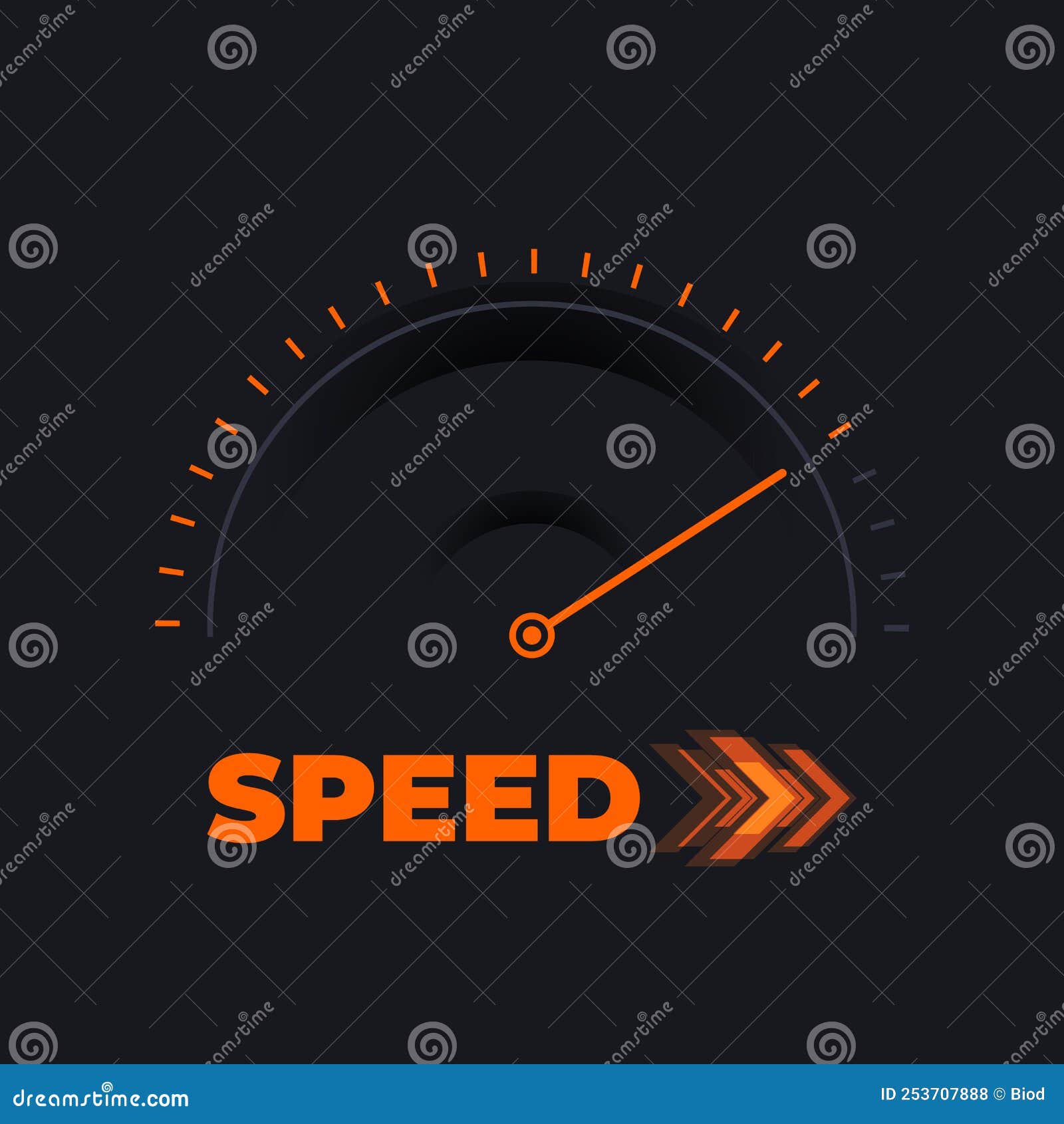 Vector Abstract Speedometer Concept Template Stock Vector ...