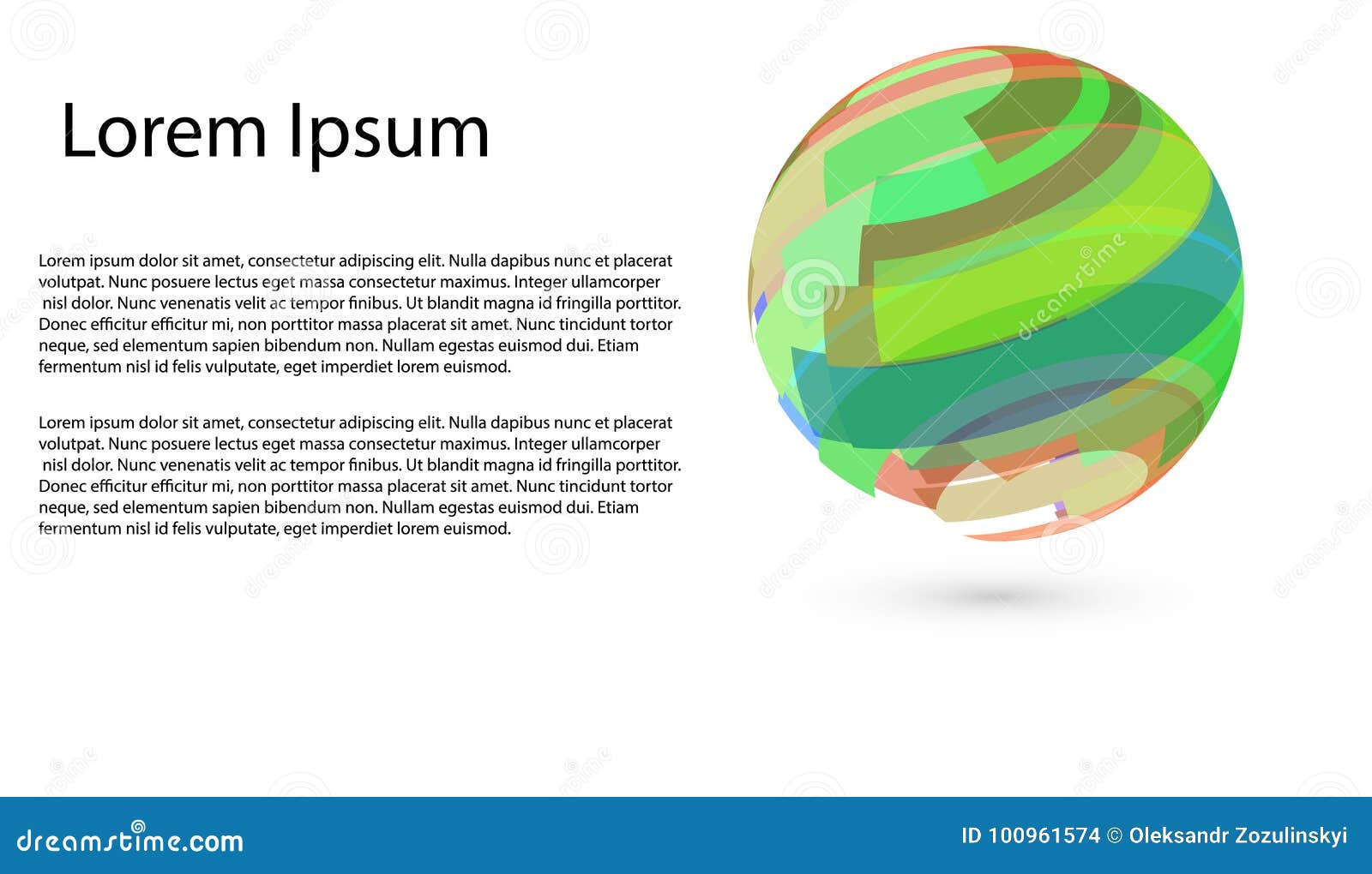 Vector Abstract Sphere Color Logo on White Stock Vector - Illustration ...