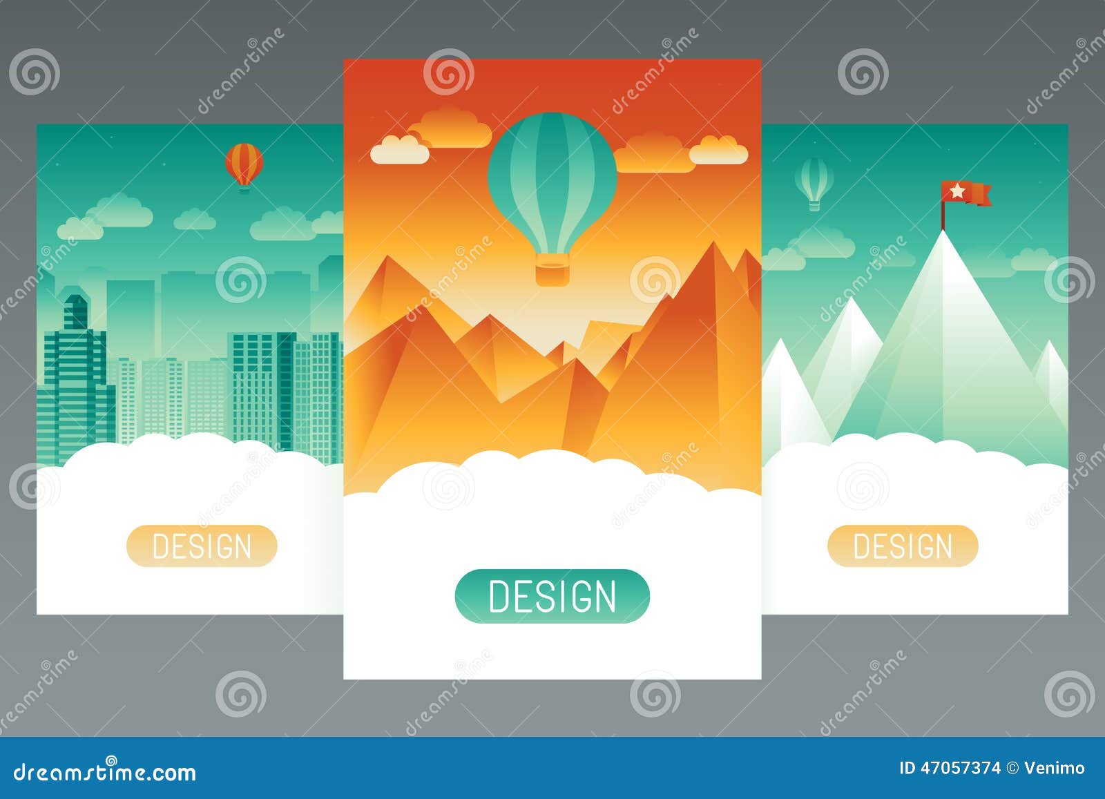 Vector Abstract Splash Screens Stock Vector - Illustration of peak ...