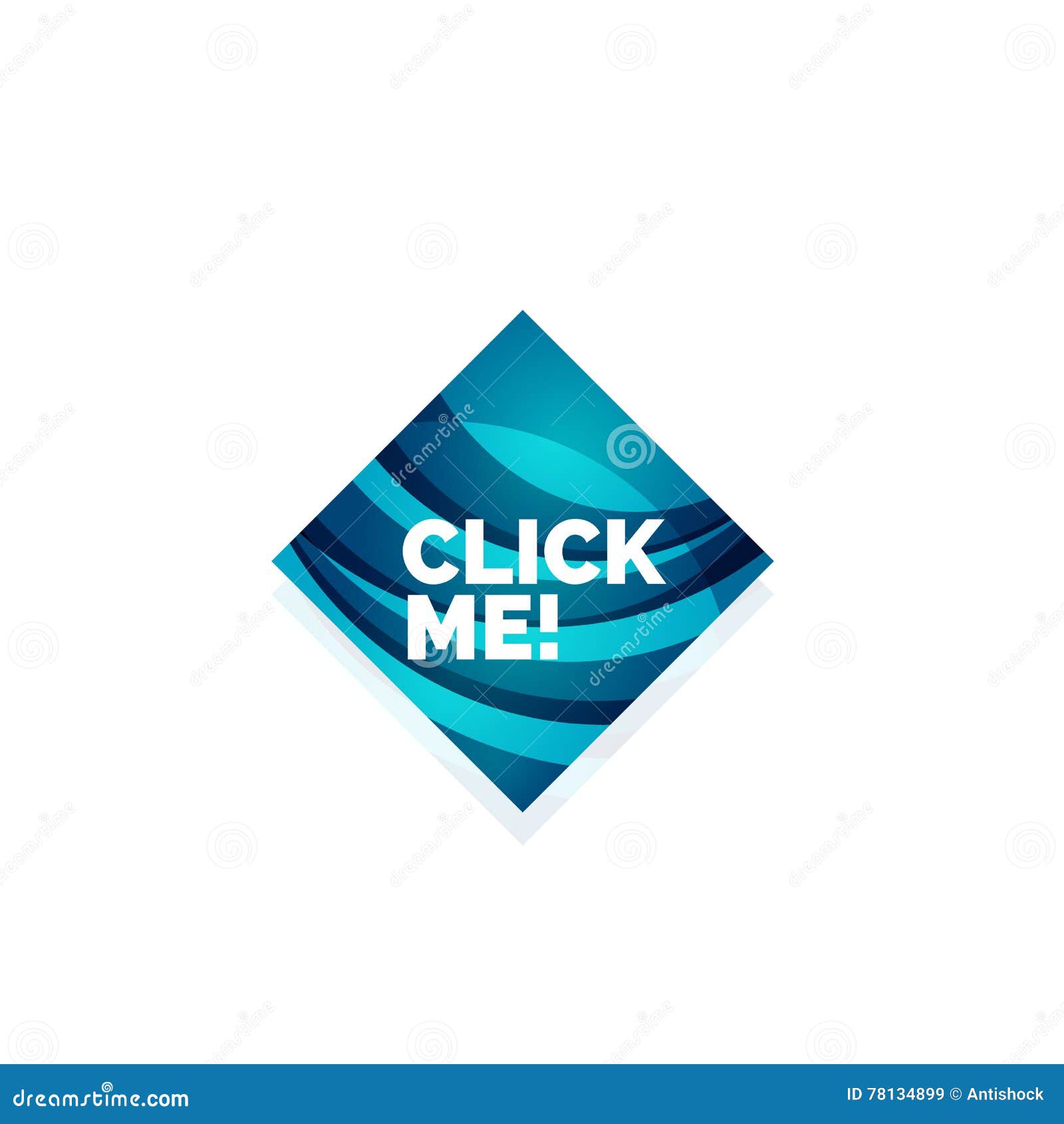 Vector Abstract Square Button Template Stock Vector - Illustration of ...
