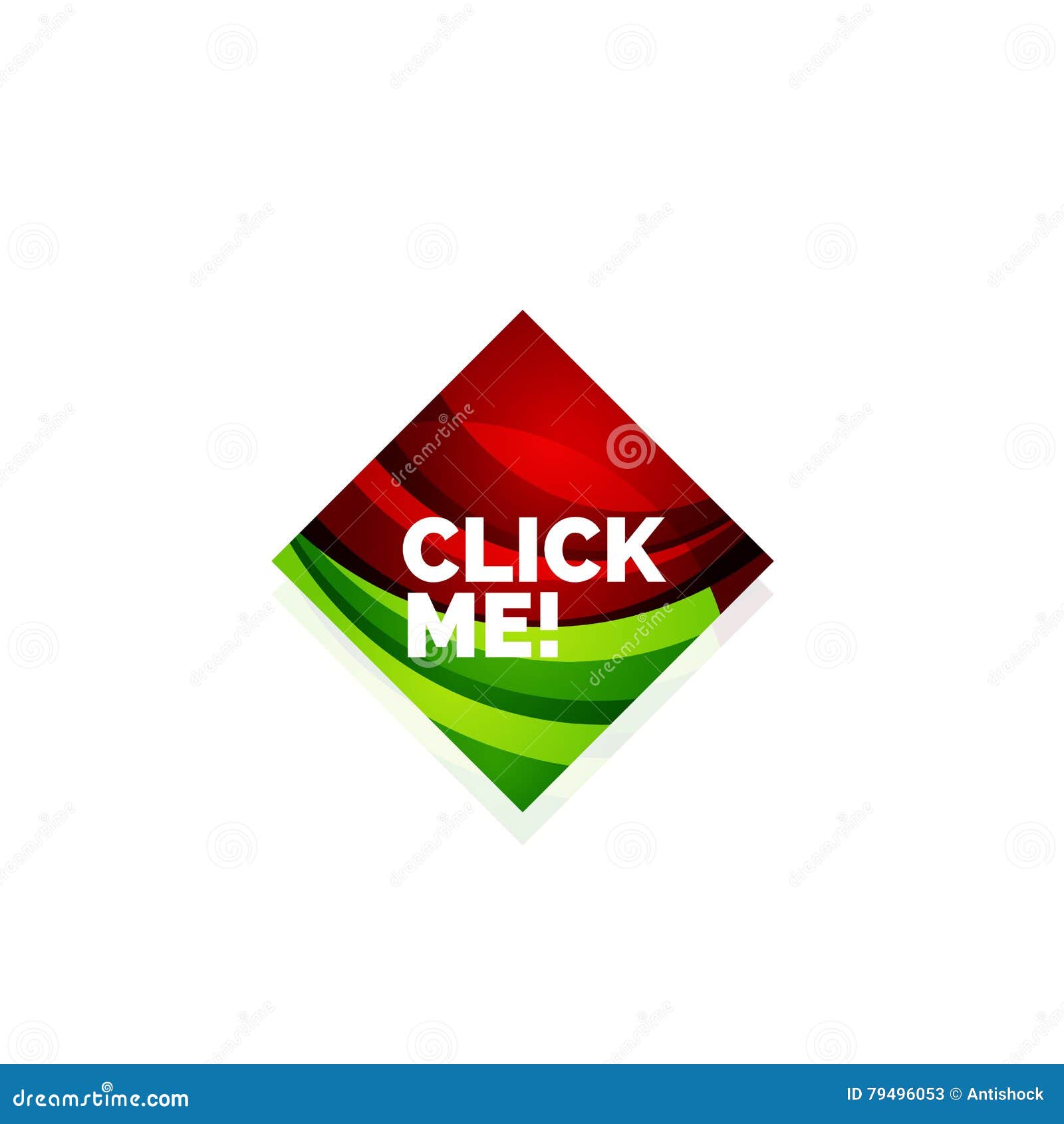 Vector Abstract Square Button Template Stock Vector - Illustration of ...