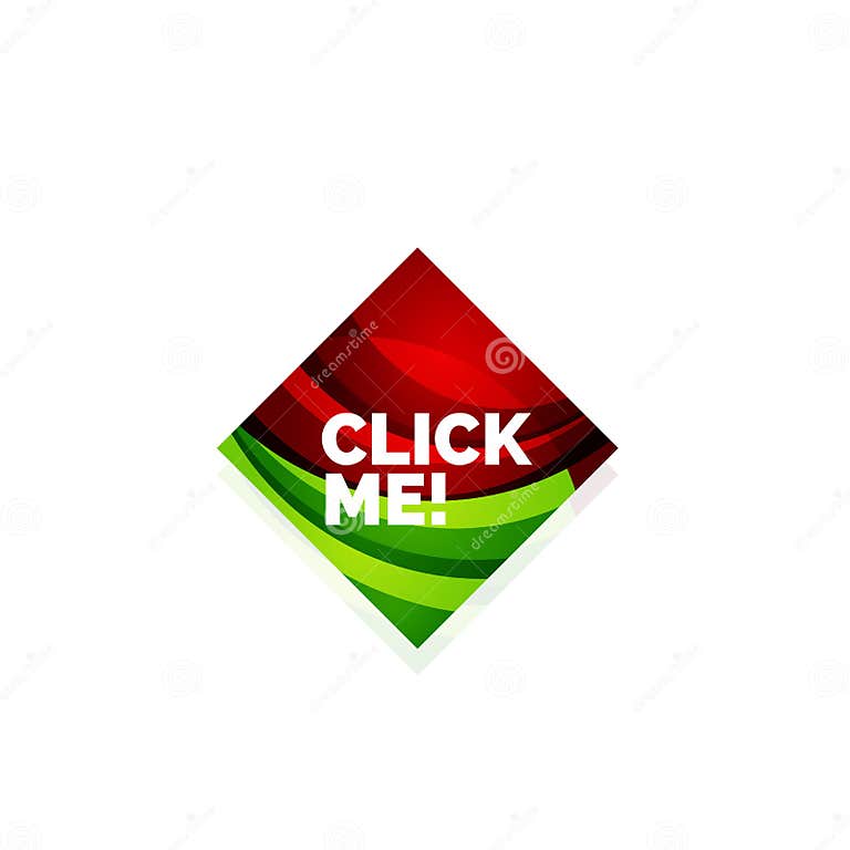 Vector Abstract Square Button Template Stock Vector - Illustration of ...