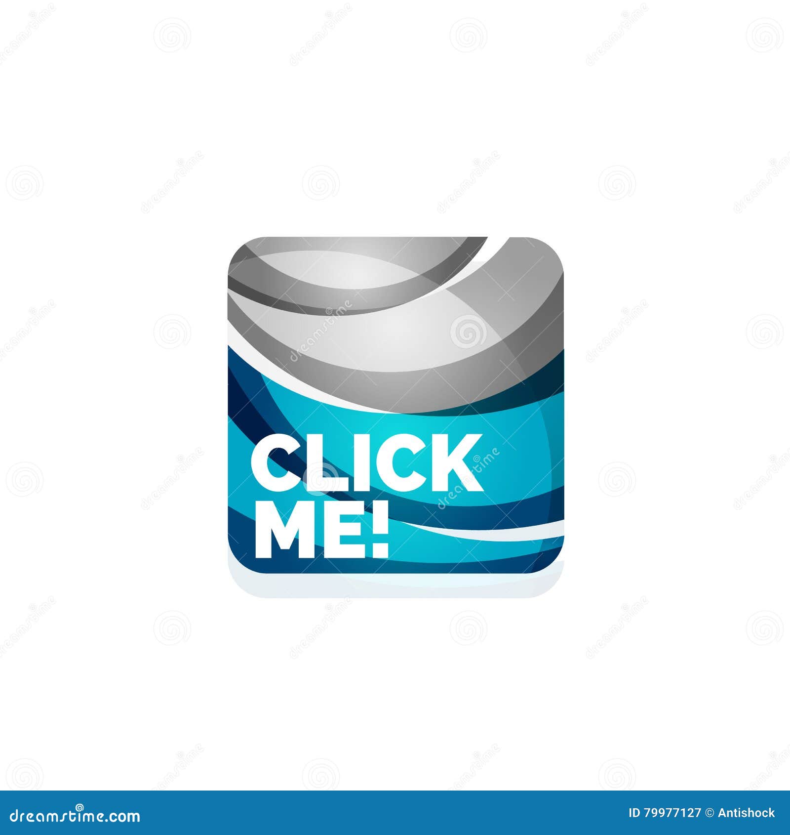 Vector Abstract Square Button Template Stock Vector - Illustration of ...