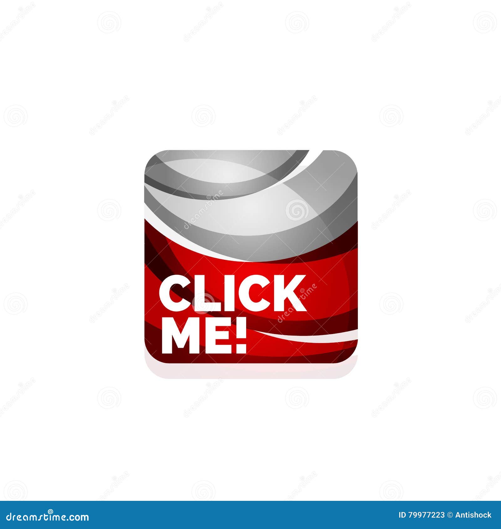 Vector Abstract Square Button Template Stock Vector - Illustration of ...