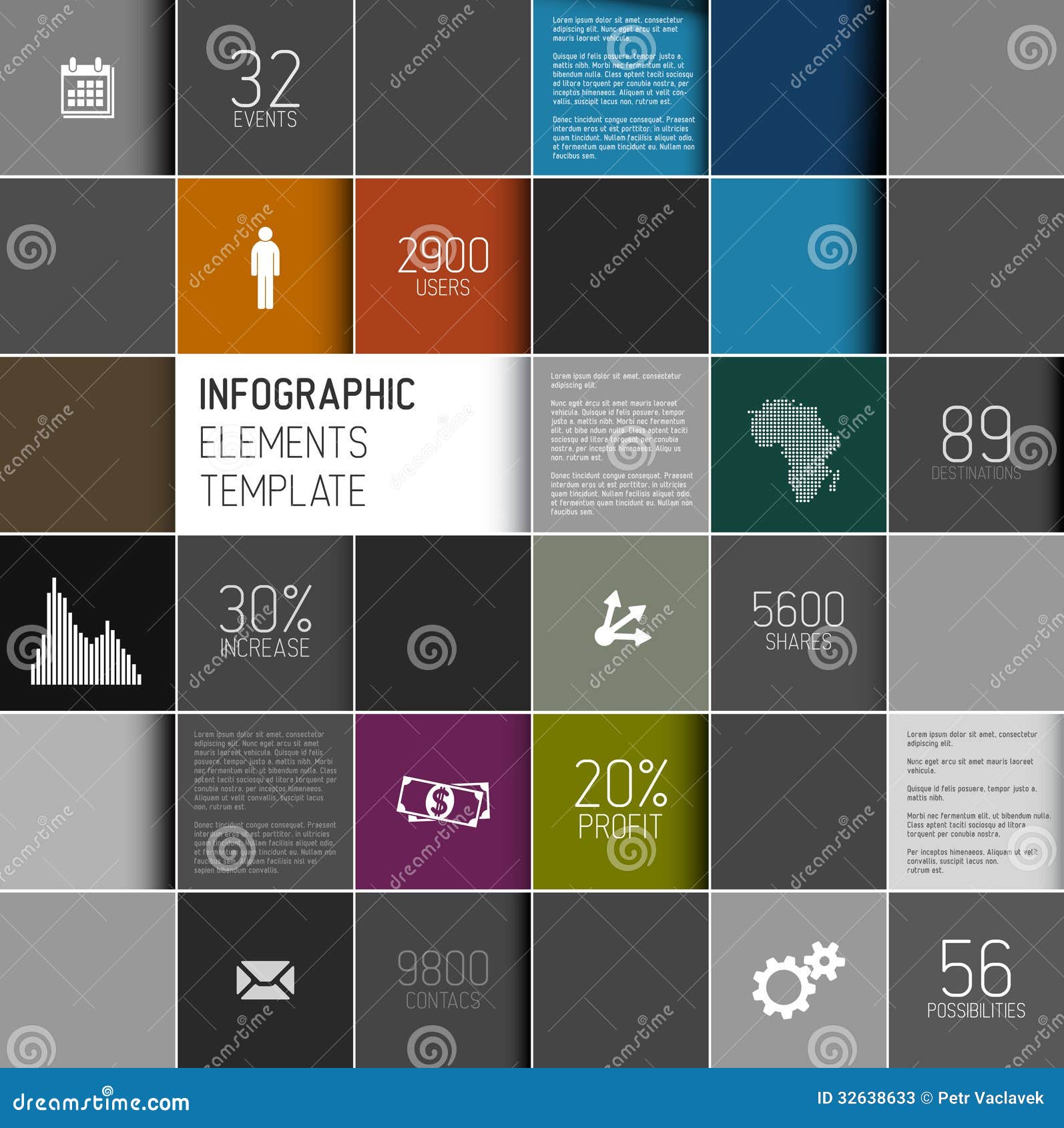 Vector Abstract Squares Background Illustration / Infographic Template ...