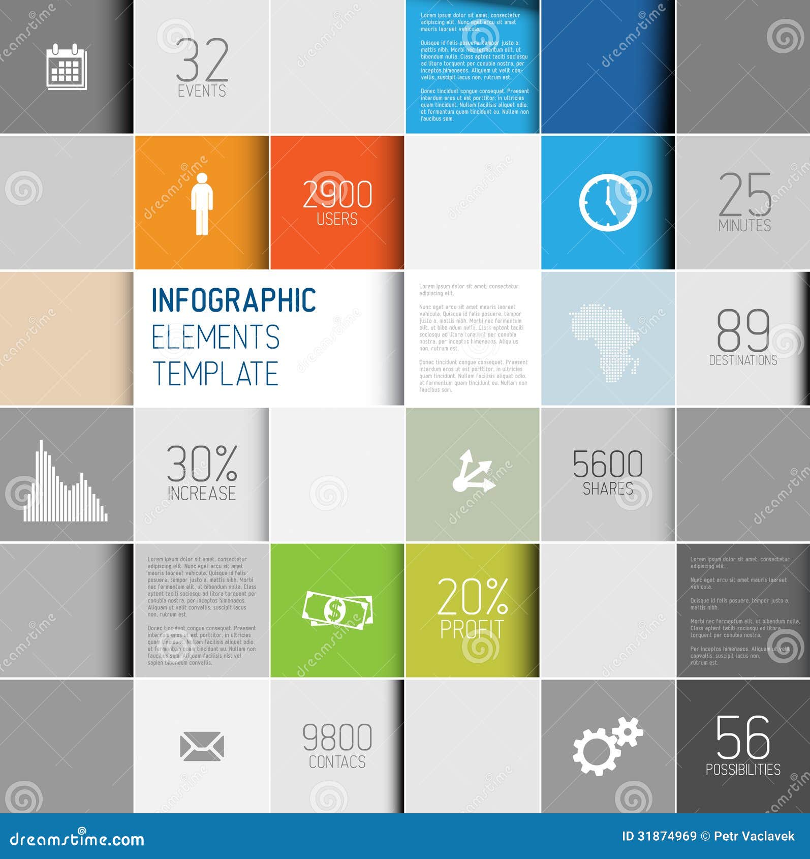 Vector Abstract Squares Background Illustration / Infographic Template ...