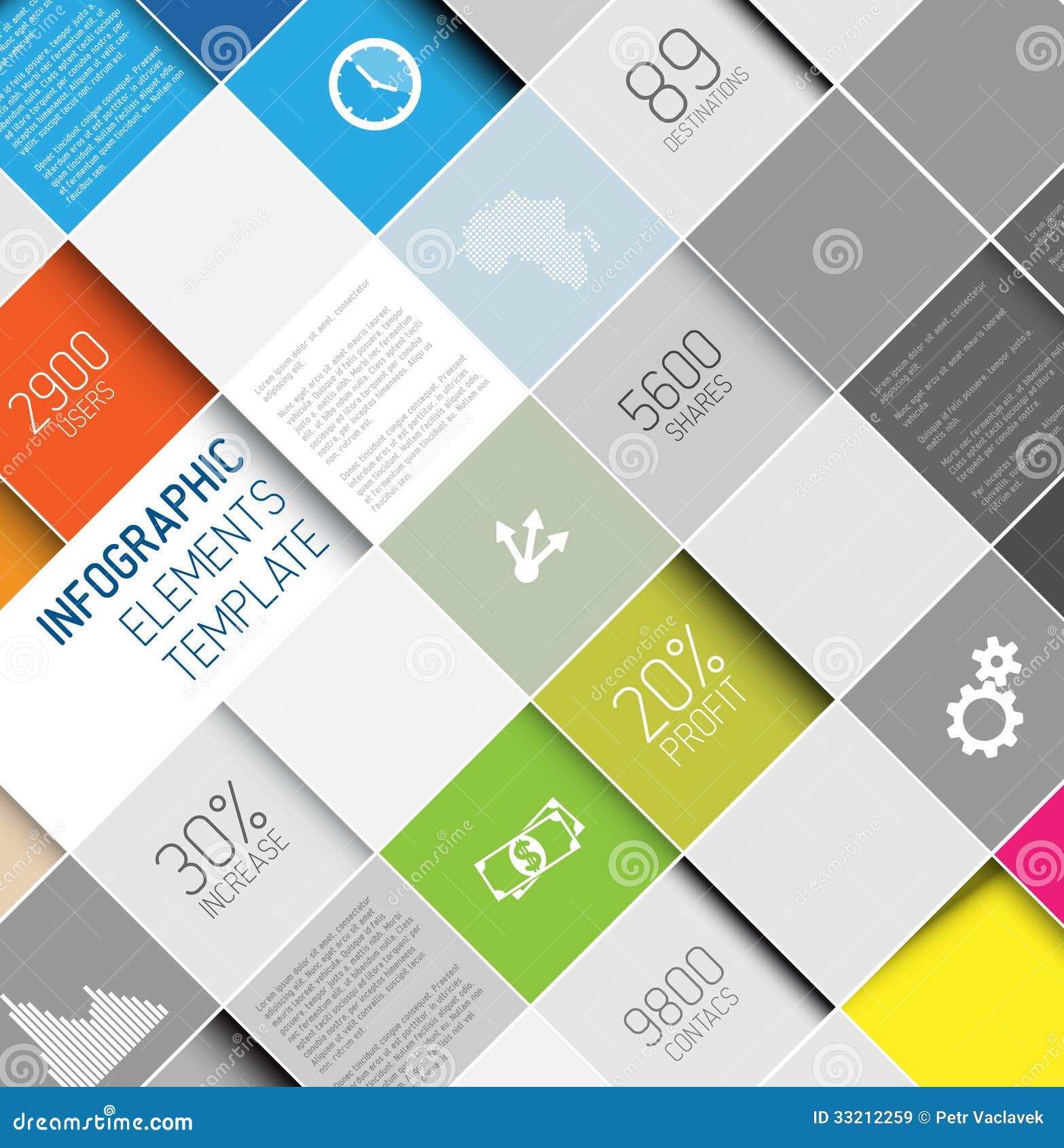 3d Business Colorful Square Free Ppt Backgrounds For Your