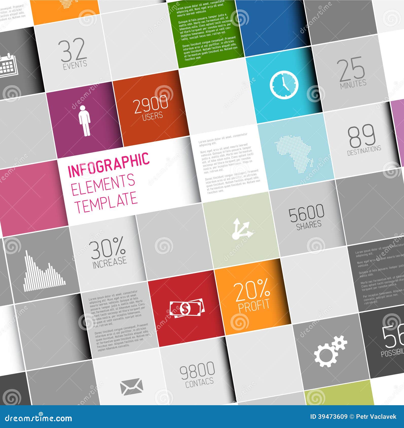 Vector Abstract Squares Infographic Template Stock Vector ...