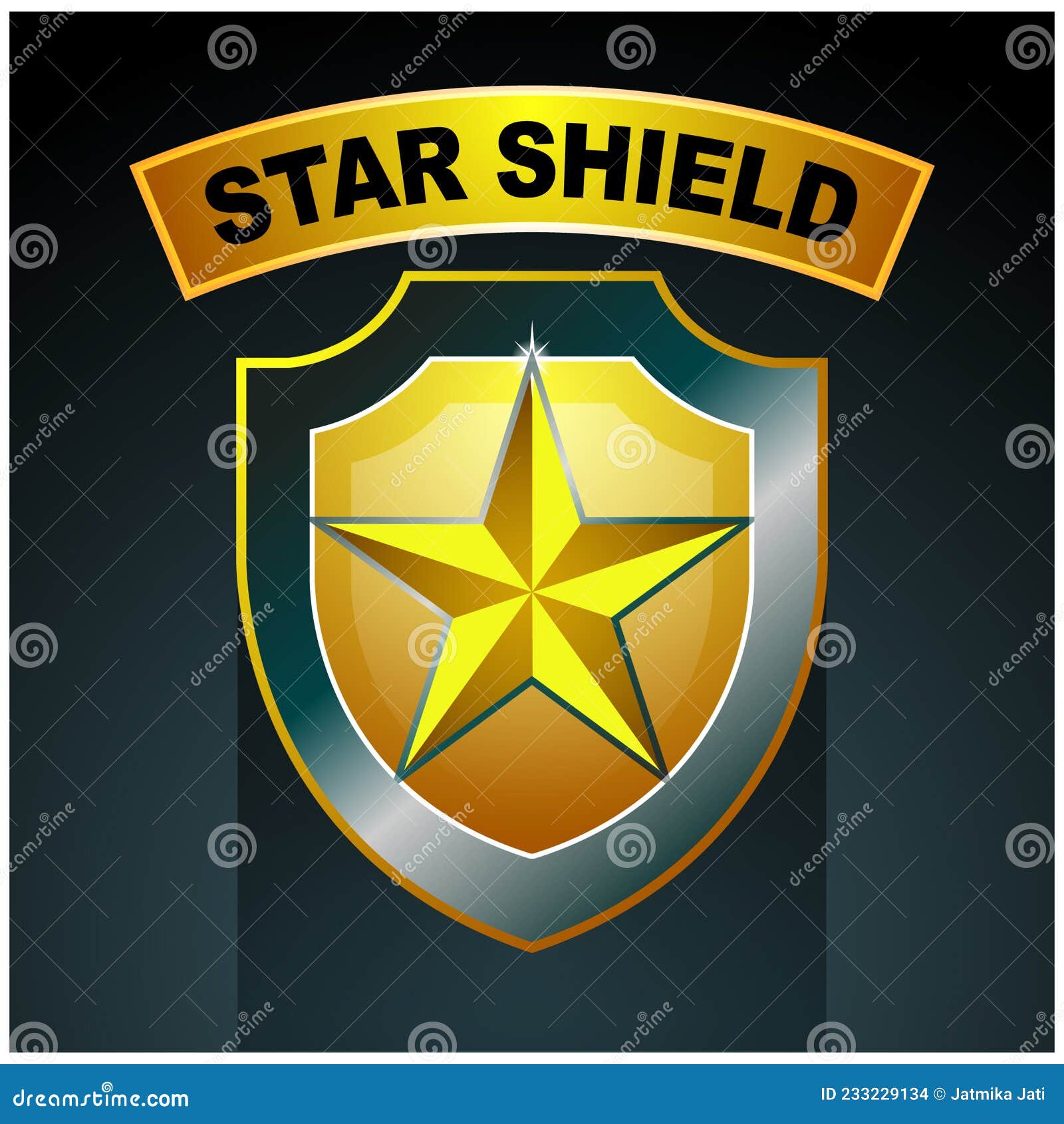 Star Shield Logo Concept Design. Symbol Graphic Template Element Vector ...