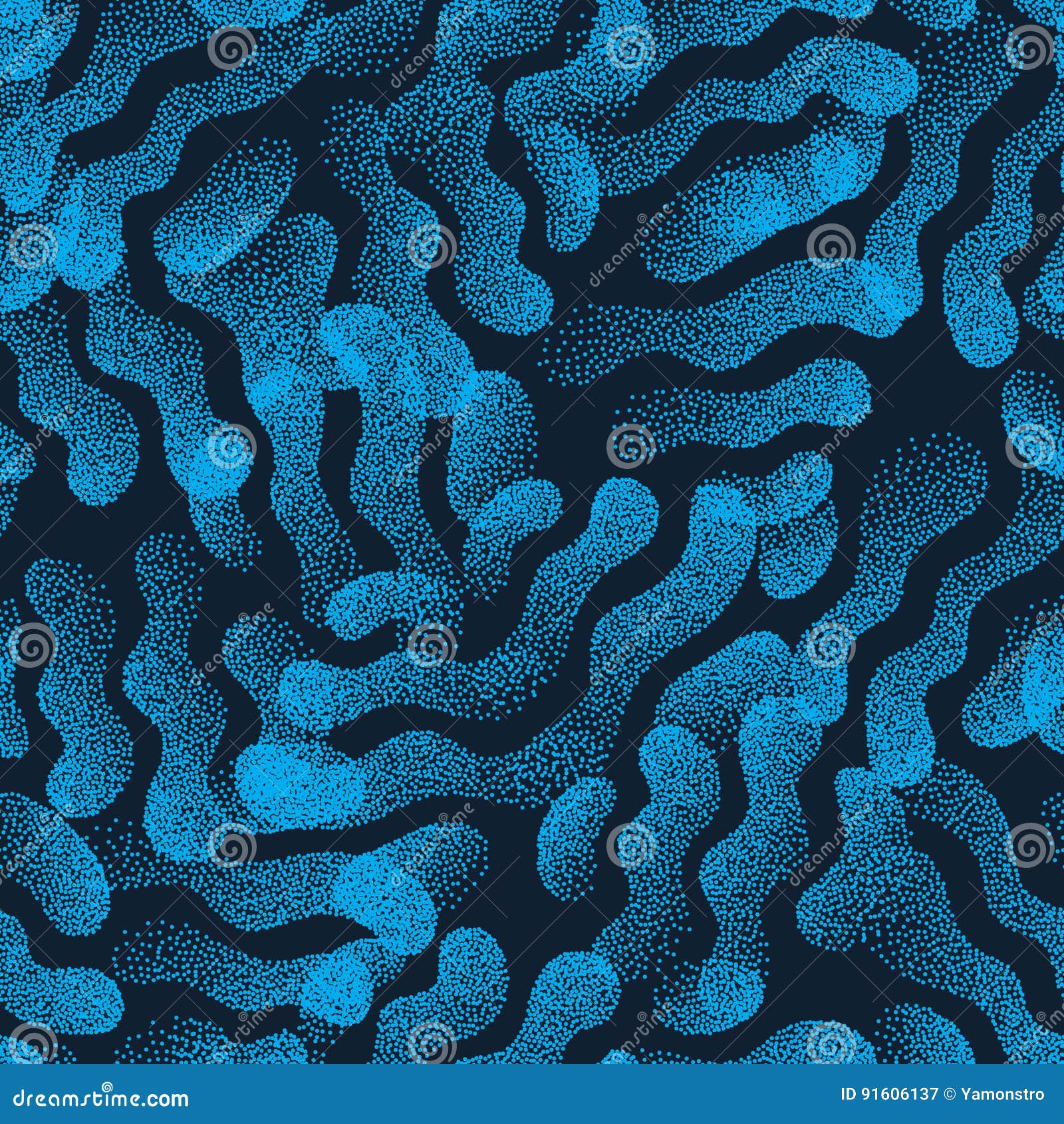 Vector Abstract Stippled Weird Seamless Pattern Stock Vector ...