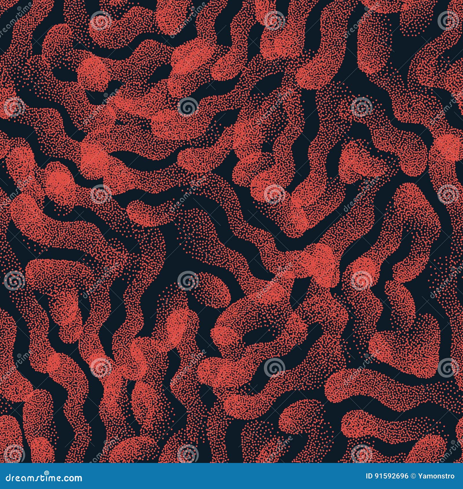 Vector Abstract Stippled Weird Seamless Pattern Stock Vector ...