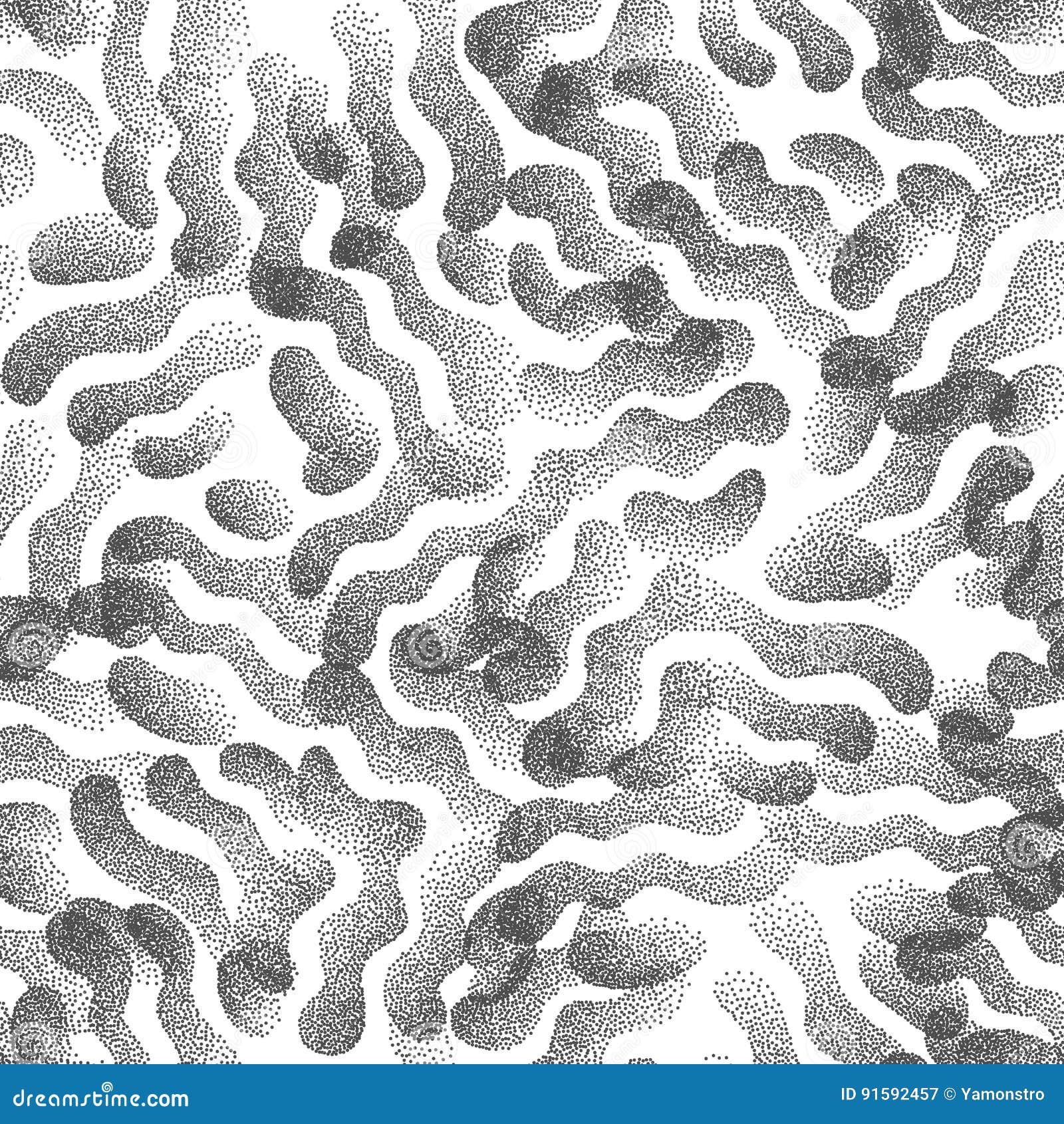 Vector Abstract Stippled Weird Seamless Pattern Stock Vector