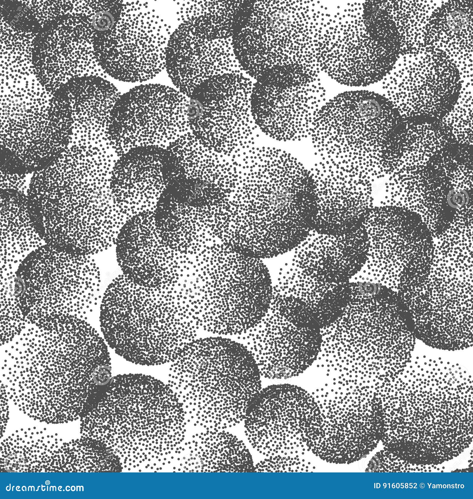 Vector Abstract Stippled Weird Seamless Pattern Stock Vector ...