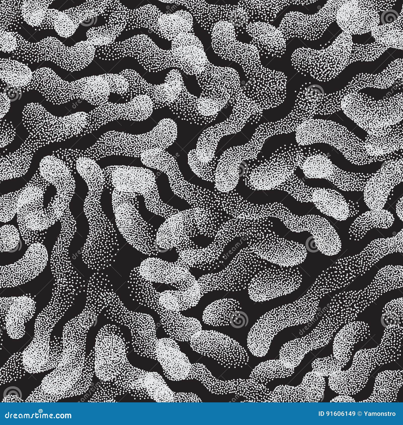 Vector Abstract Stippled Weird Seamless Pattern Stock Vector ...